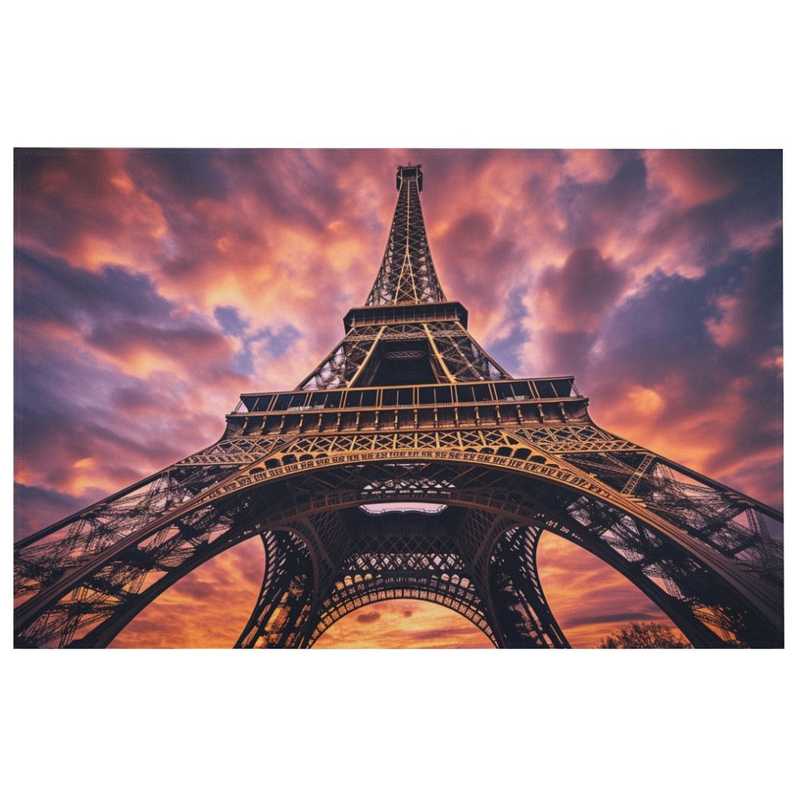 Eiffel Tower Rug - for Living Room, Bedroom, And Dining Room Bathroom ...