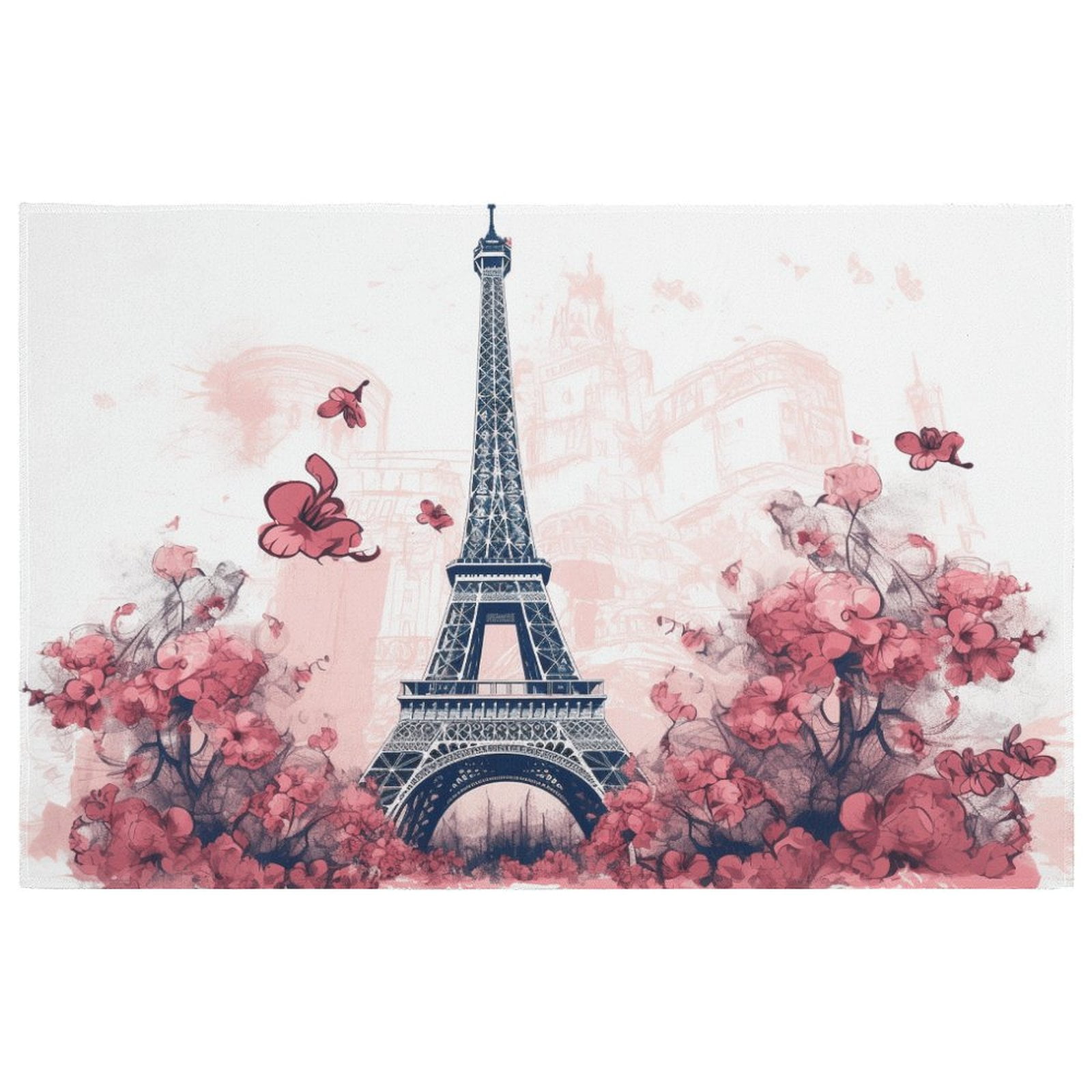 Eiffel Tower Rug - for Living Room, Bedroom, And Dining Room Bathroom ...