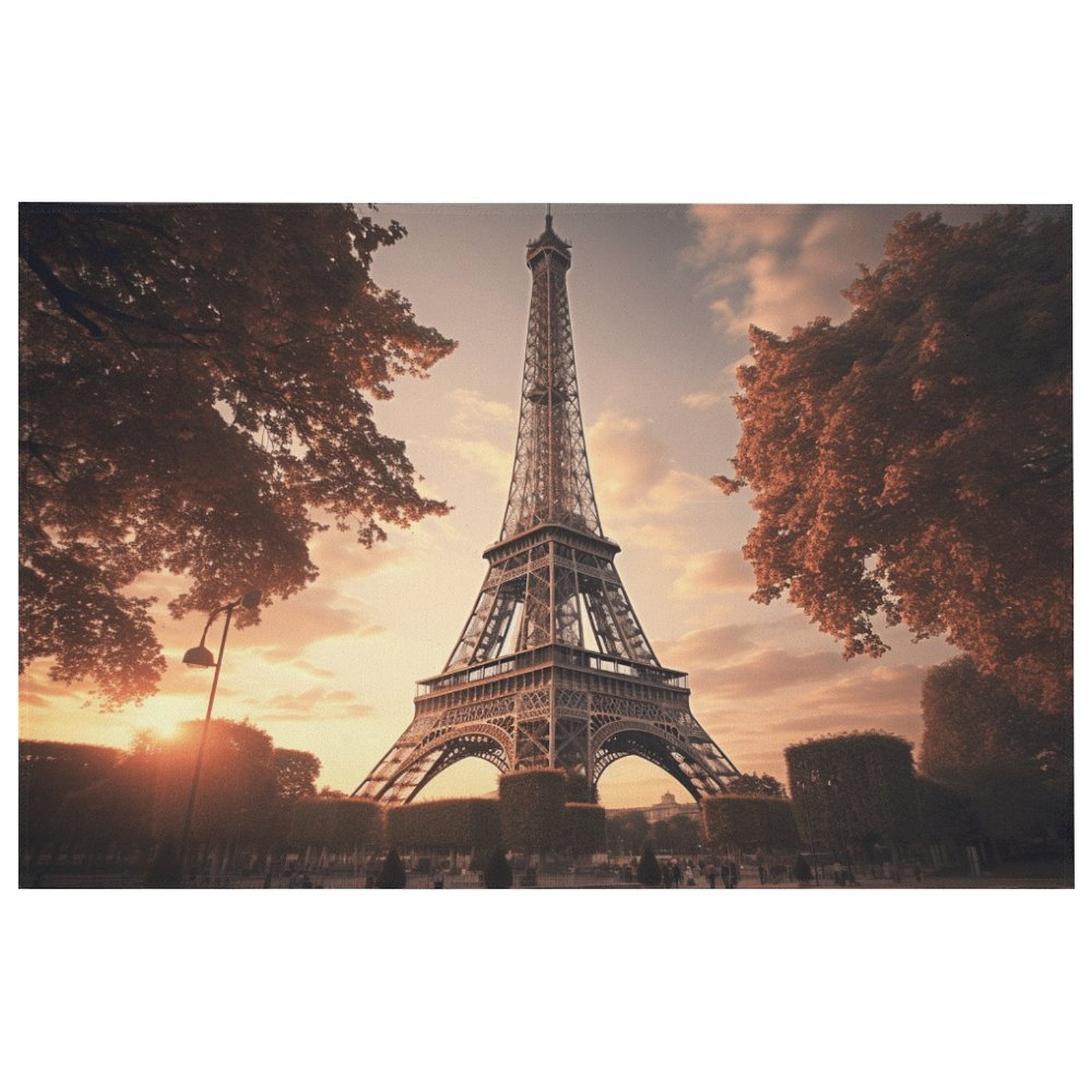 Eiffel Tower Rug - for Living Room, Bedroom, And Dining Room Bathroom ...