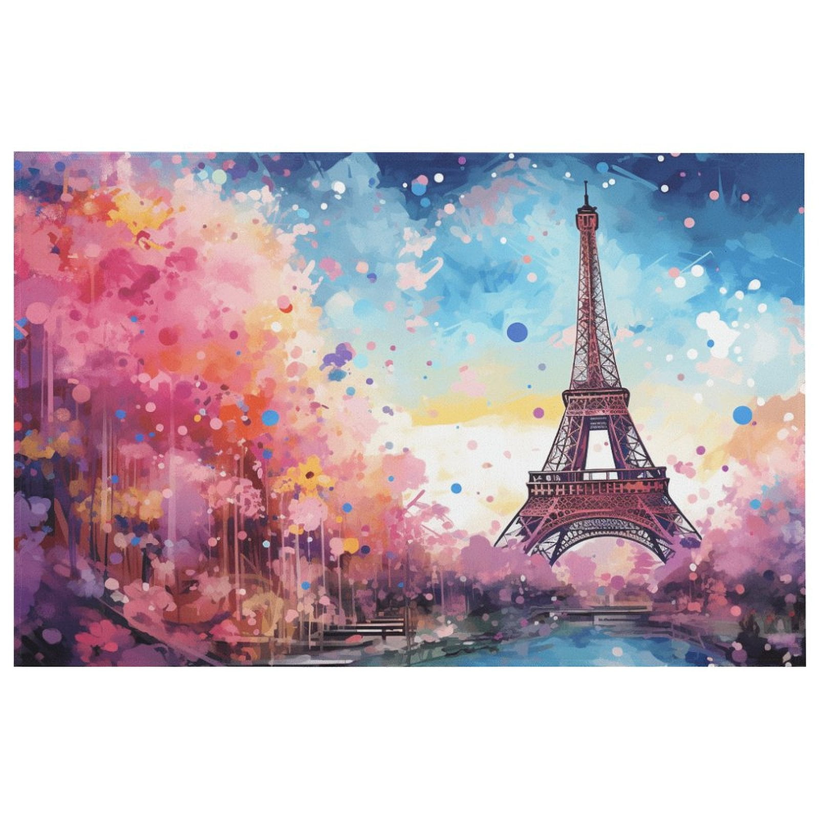 Eiffel Tower Rug - for Living Room, Bedroom, And Dining Room Bathroom ...