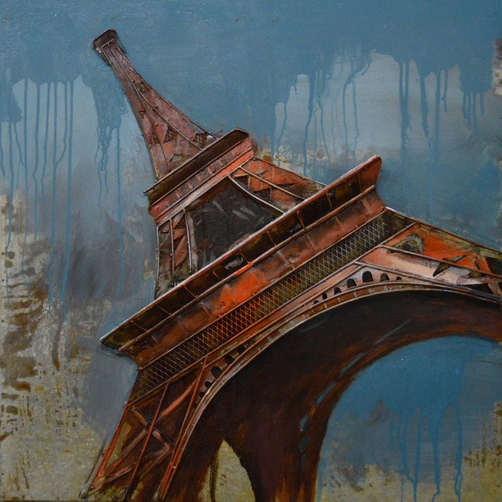 Eiffel Tower Rustic Metal Wall Decor by Urban Port - Walmart.com