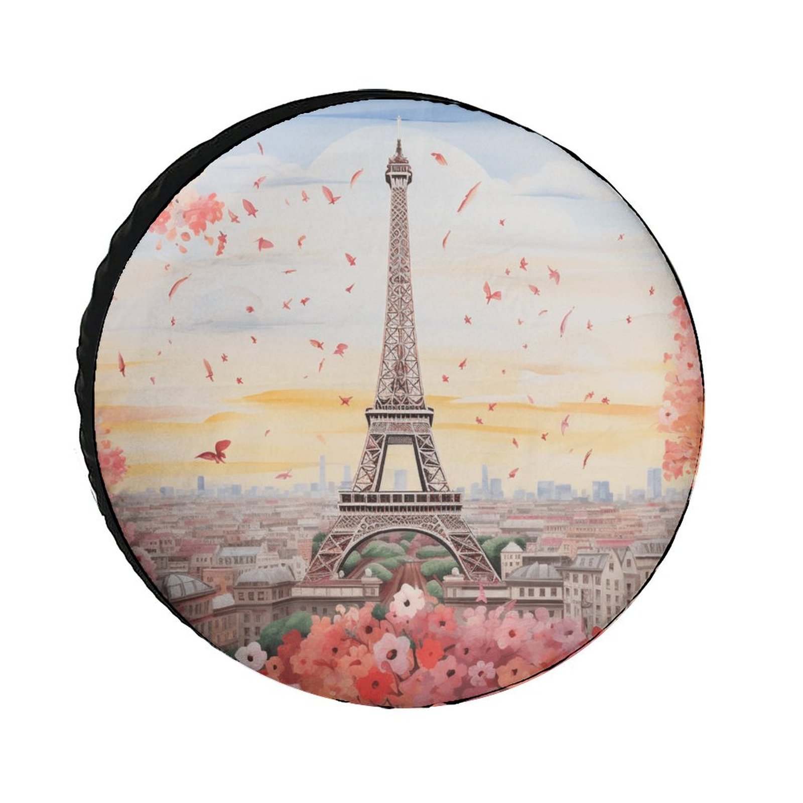 Eiffel Tower Spare Tire Cover, Weather Resistant Vinyl Wheel Cover ...