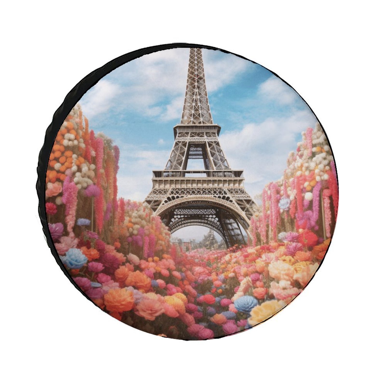 Eiffel Tower Spare Tire Cover, Weather Resistant Vinyl Wheel Cover ...