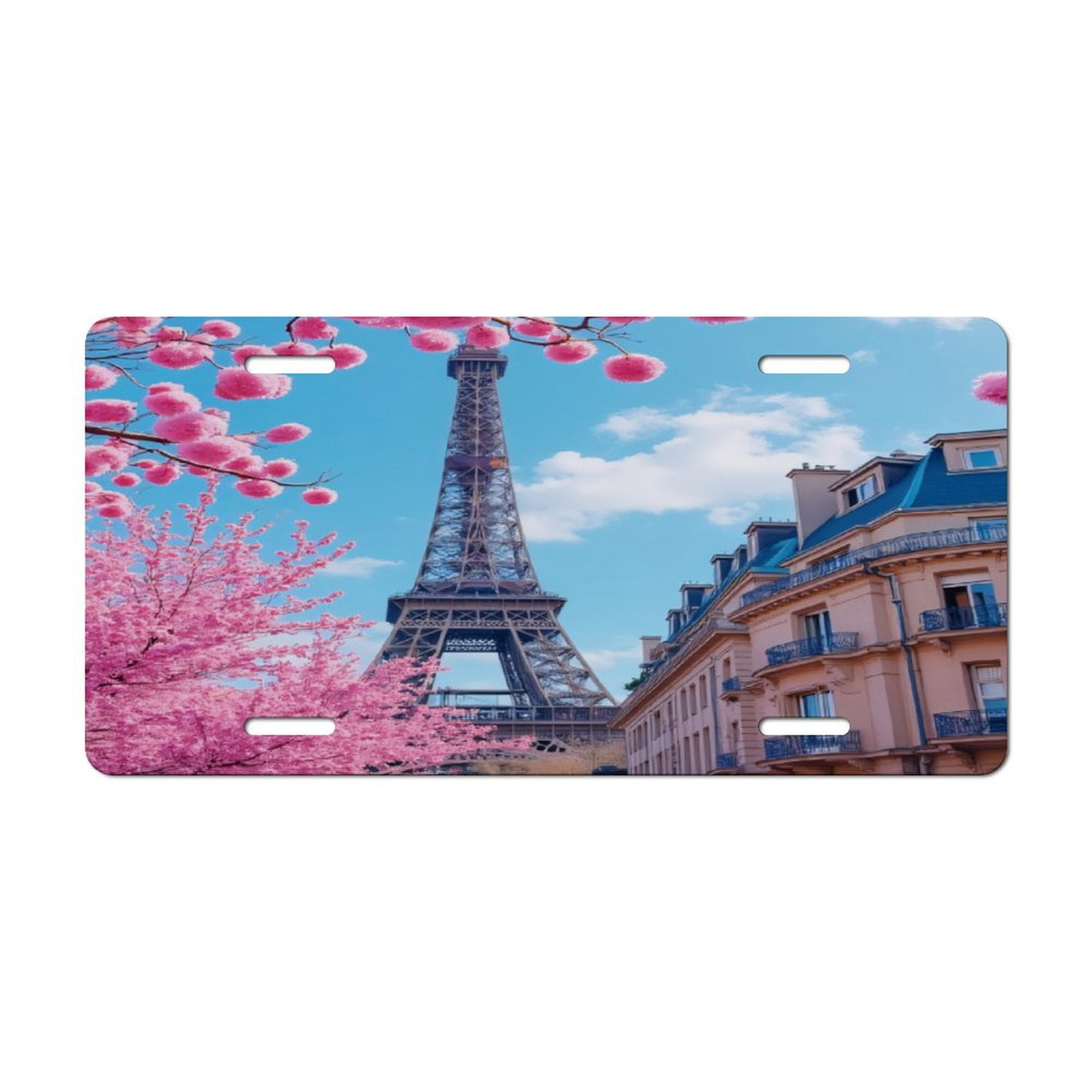 Eiffel Tower in Spring Car Decorative Front License Plate,Vanity Tag ...