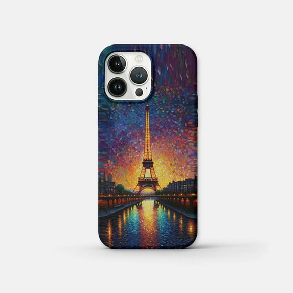 Eiffel Tower Sunset Phone Case Colorful Paris Art for iPhone 17 to 11 ...