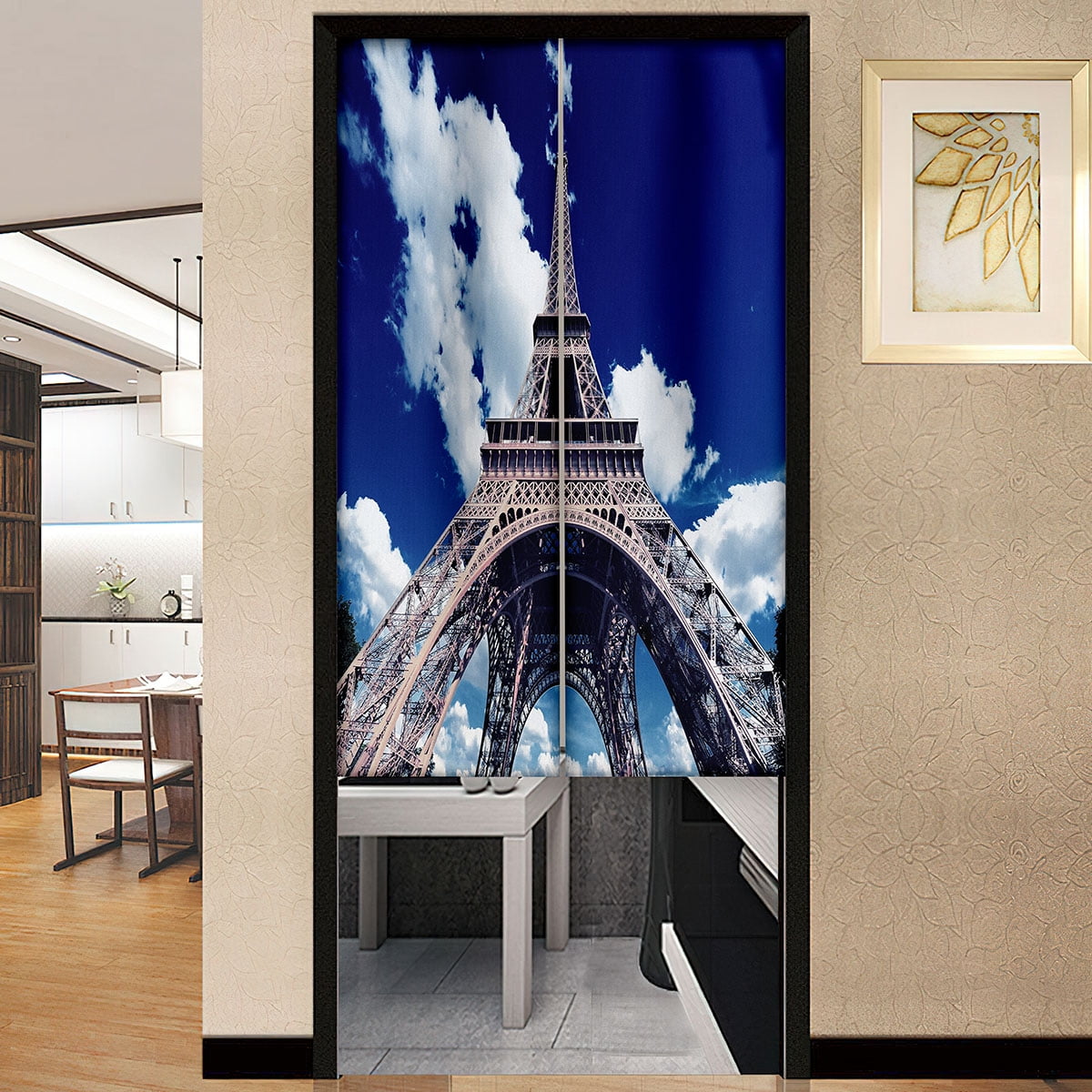 Eiffel Tower Sunset ry Door Curtain Chinese Panel Japanese Style ...
