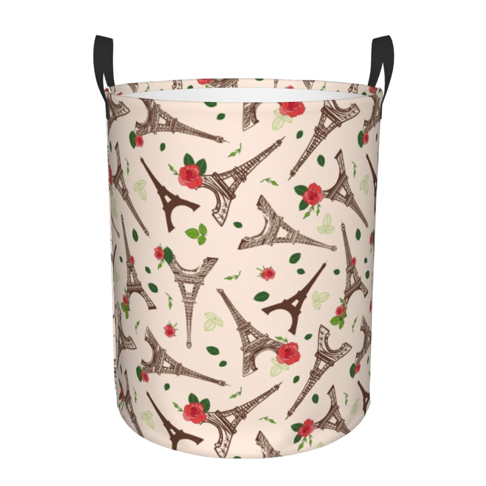 Eiffel Tower Urbane Laundry Basket with Handles - Freestanding Laundry ...