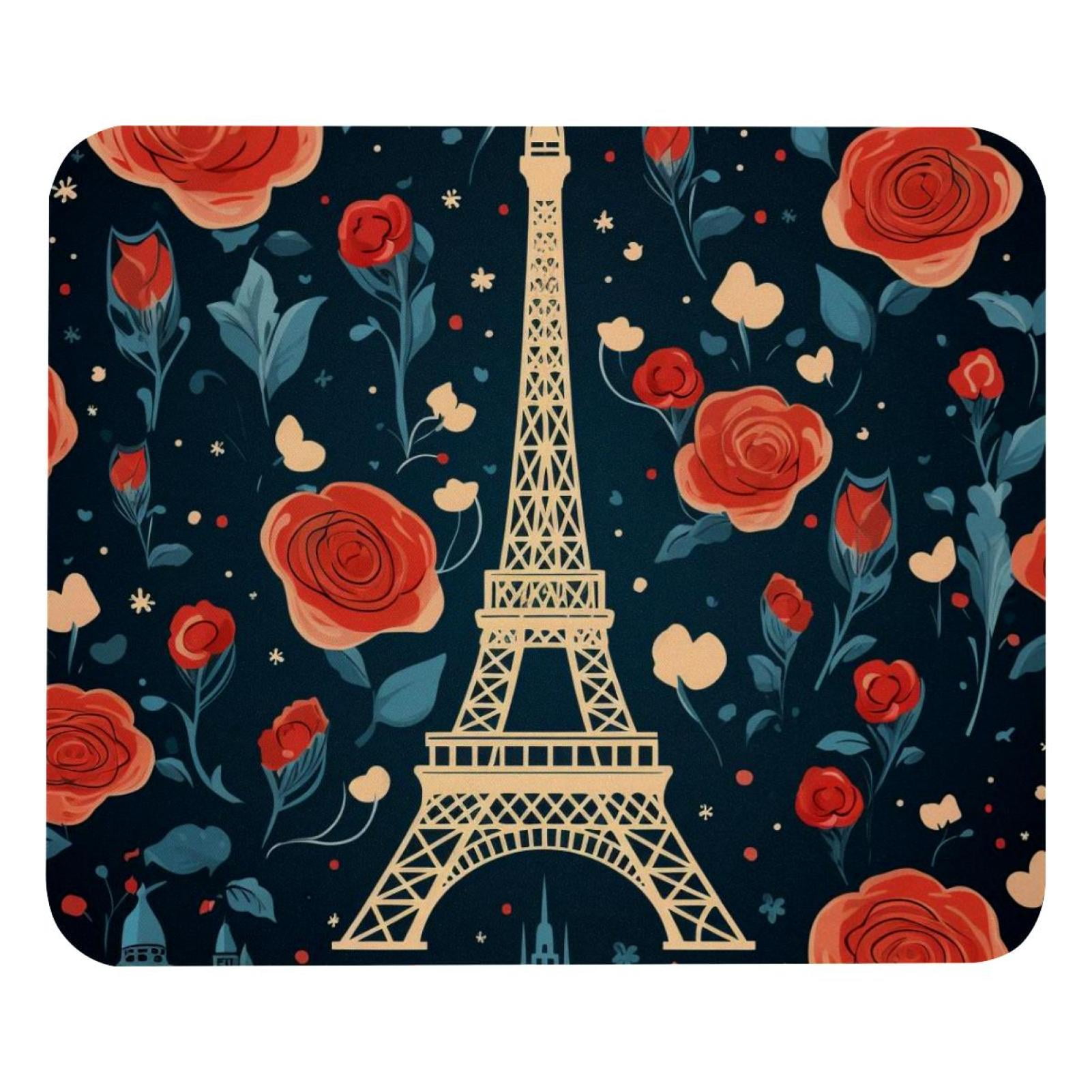 Eiffel Tower Valentine's Day Mouse Pad, Personality Design Rubber Base for Office Decor for ...