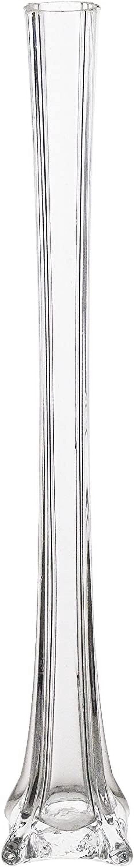 Eiffel Tower Vase 1.5 Inch x 24 Inch, Decorative Clear Glass with ...