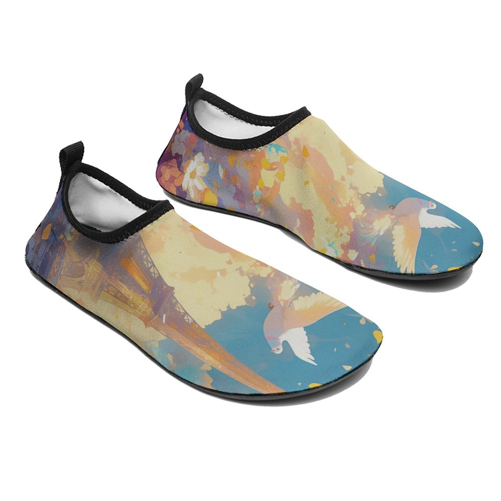 Eiffel Tower Water Shoes Beach Slip-on Shoes for Men Women Swim Pool ...