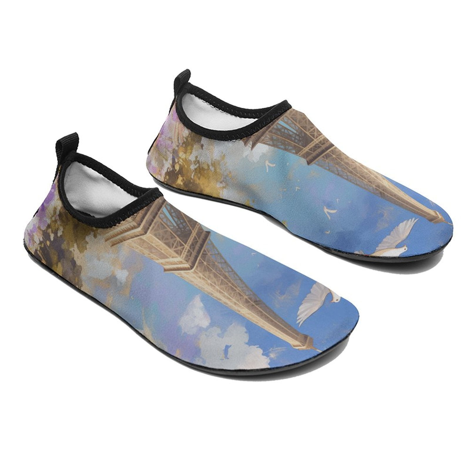 Eiffel Tower Water Shoes Beach Slip-on Shoes for Men Women Swim Pool ...