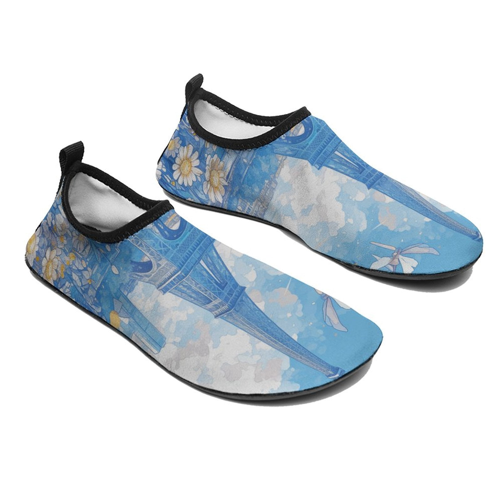 Eiffel Tower Water Shoes Beach Slip-on Shoes for Men Women Swim Pool ...