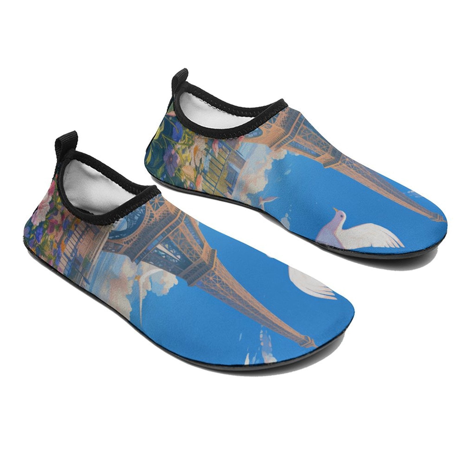 Eiffel Tower Water Shoes Beach Slip-on Shoes for Men Women Swim Pool ...