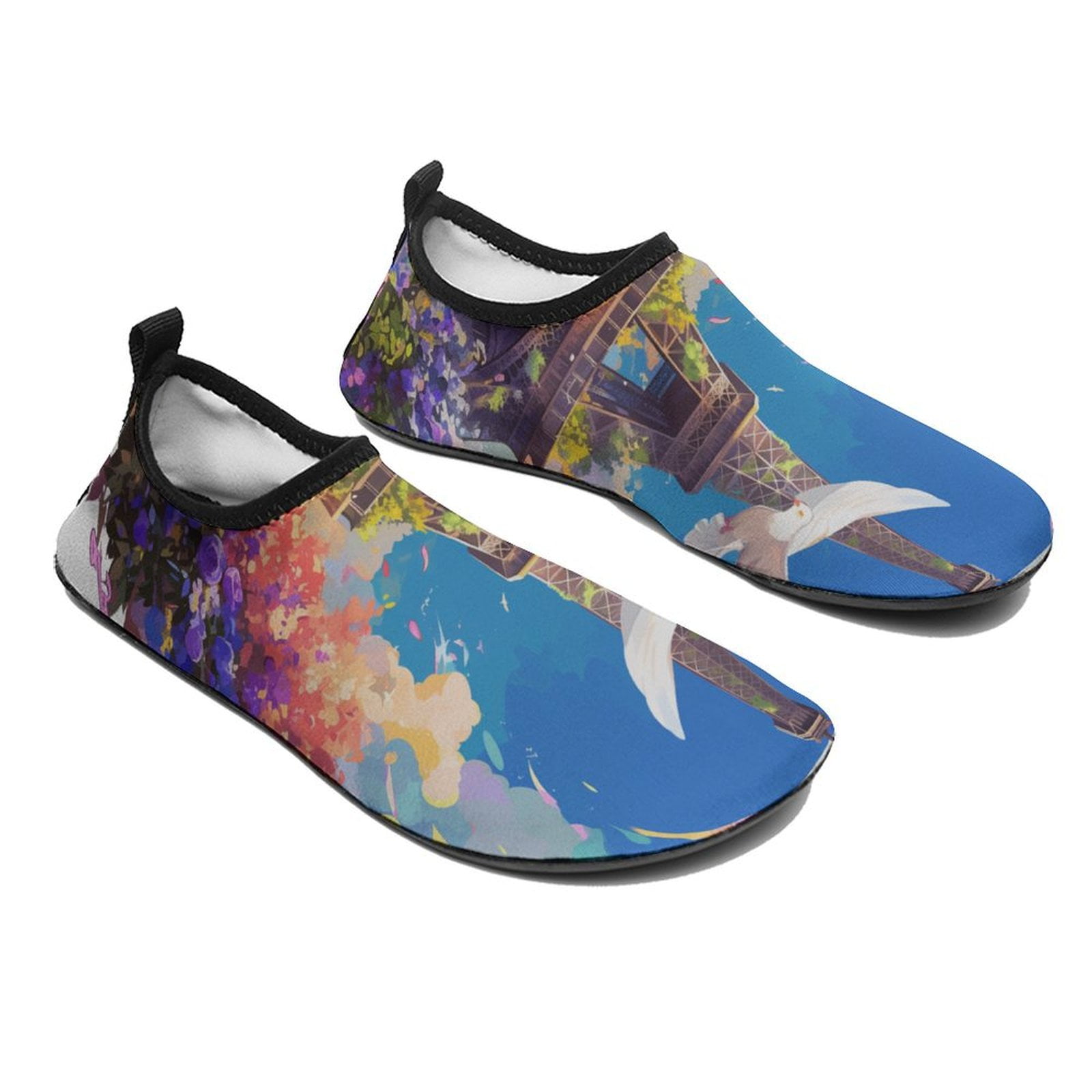 Eiffel Tower Water Shoes Beach Slip-on Shoes for Men Women Swim Pool ...
