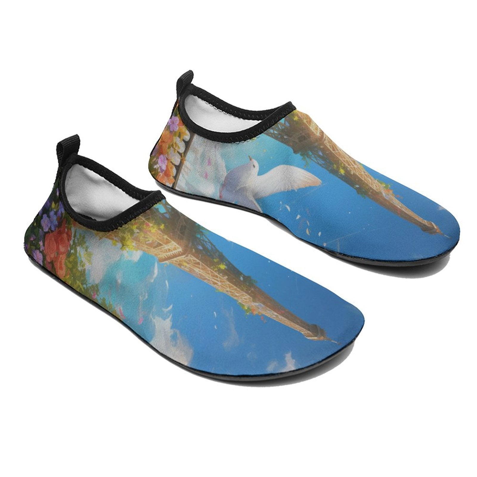 Eiffel Tower Water Shoes Beach Slip-on Shoes for Men Women Swim Pool ...