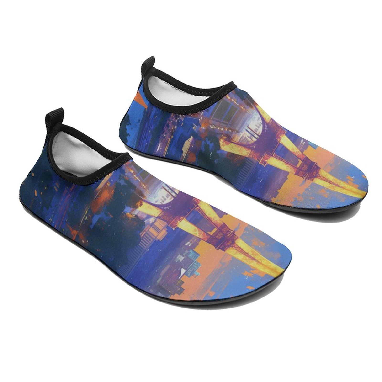 Eiffel Tower Water Shoes Beach Slip-on Shoes for Men Women Swim Pool ...