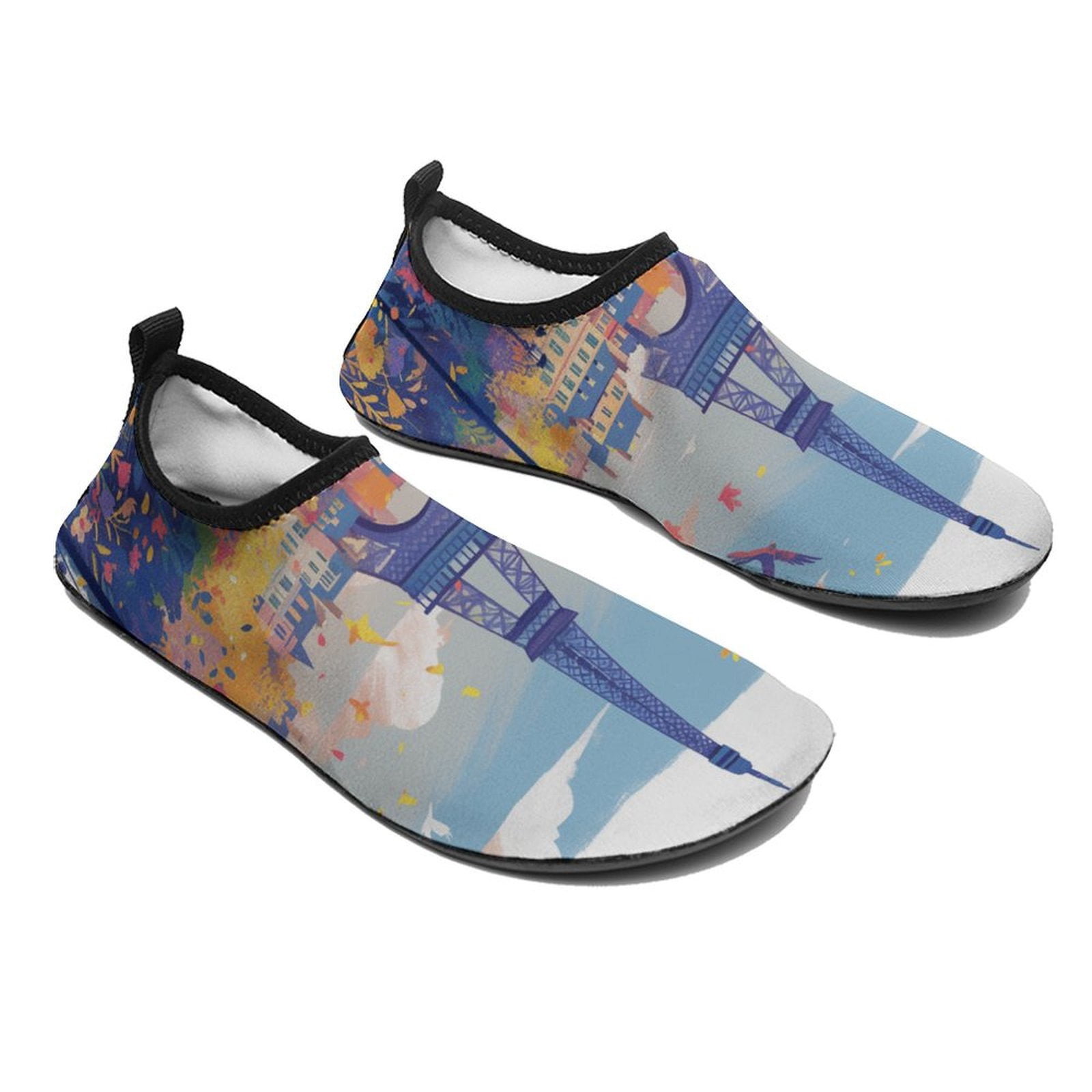 Eiffel Tower Water Shoes Beach Slip-on Shoes for Men Women Swim Pool ...