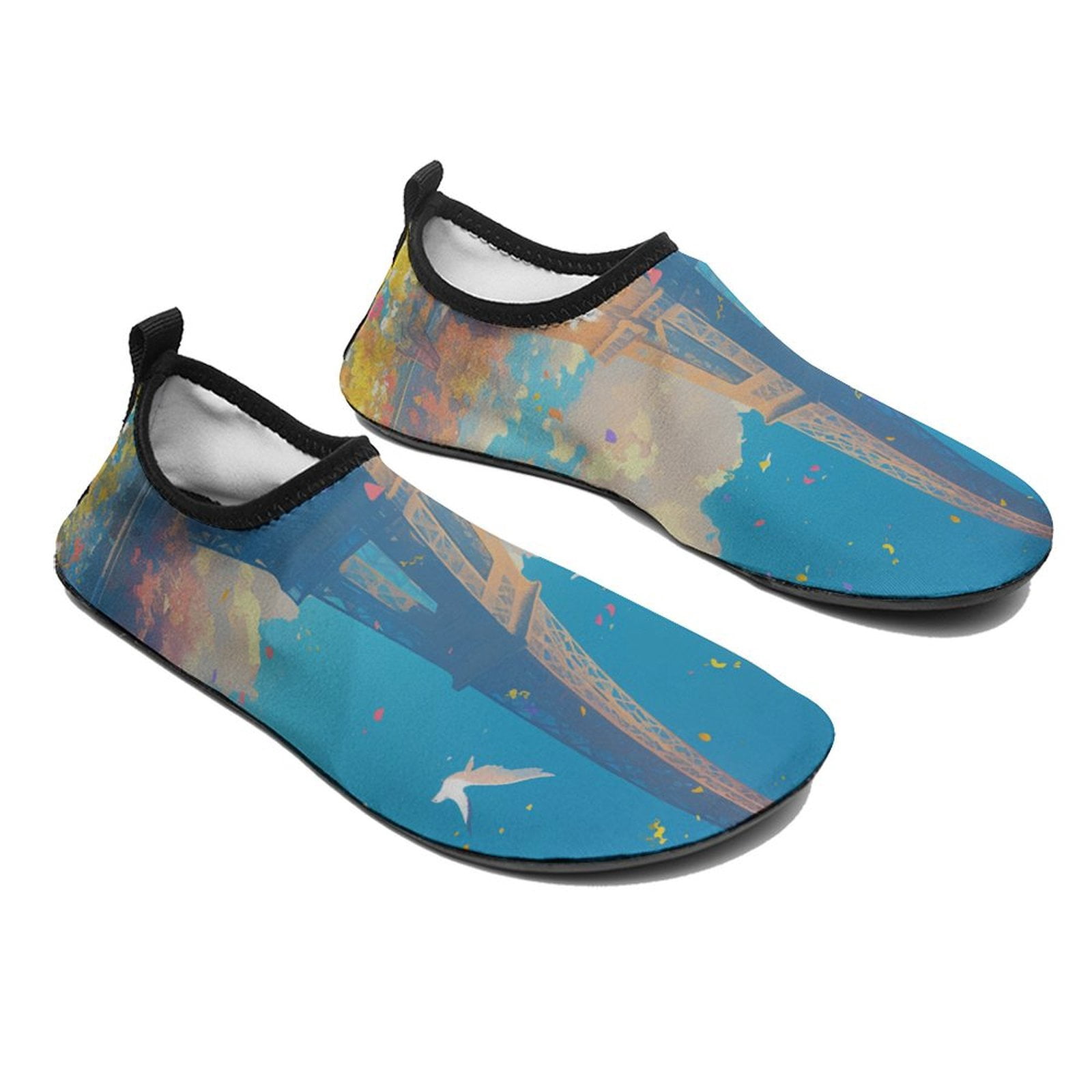 Eiffel Tower Water Shoes Beach Slip-on Shoes for Men Women Swim Pool ...