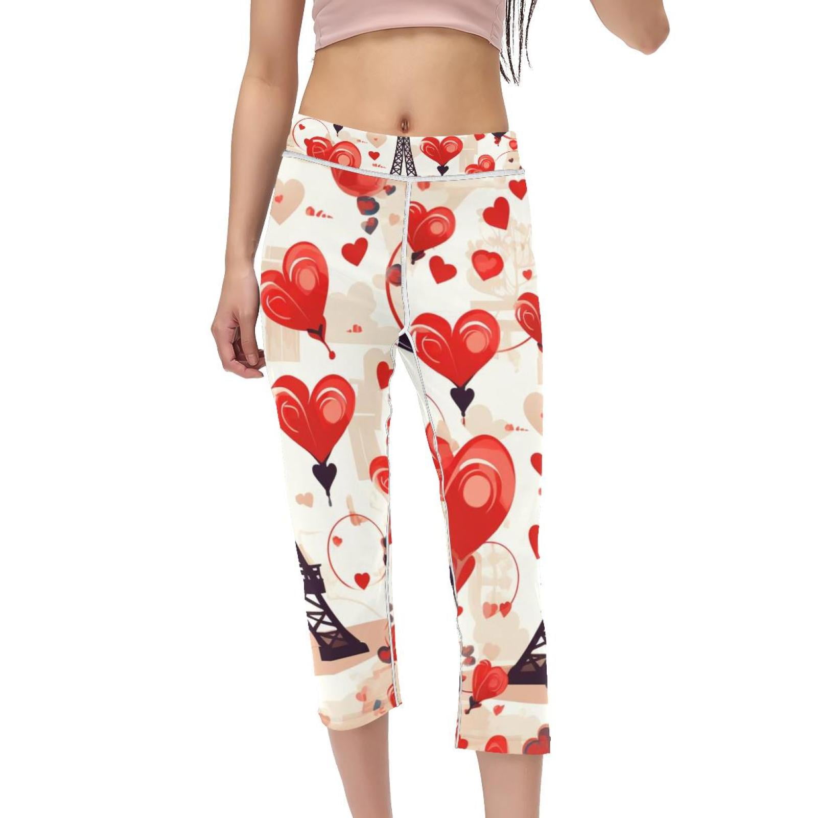 Eiffel Tower Women's High Waist Compression Yoga Pants Capris, Not See ...