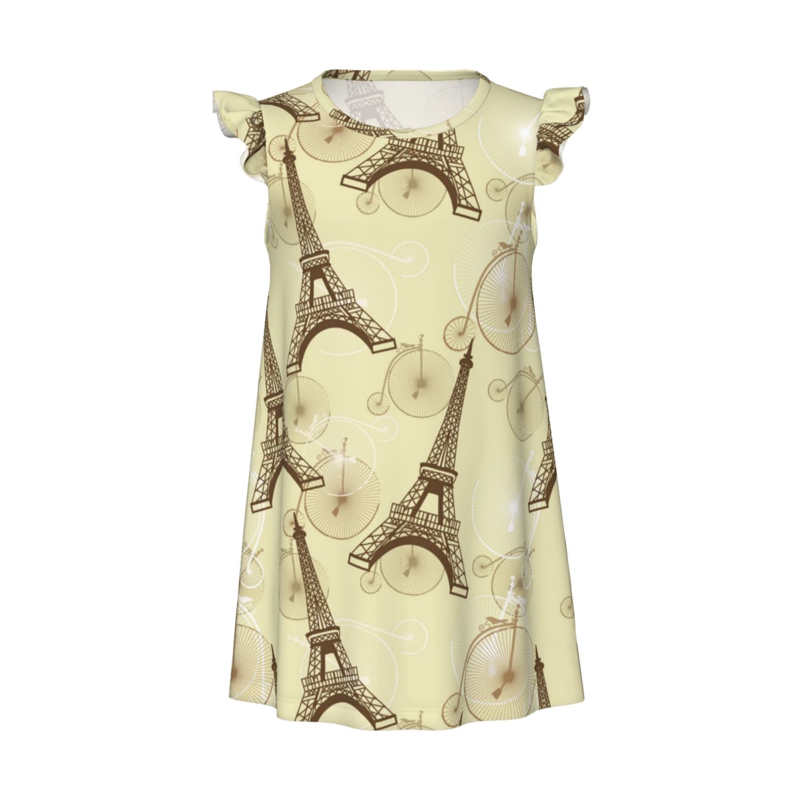 Eiffel Tower bike Girls Nightgowns, Pajamas for Girls, Soft Flutter ...