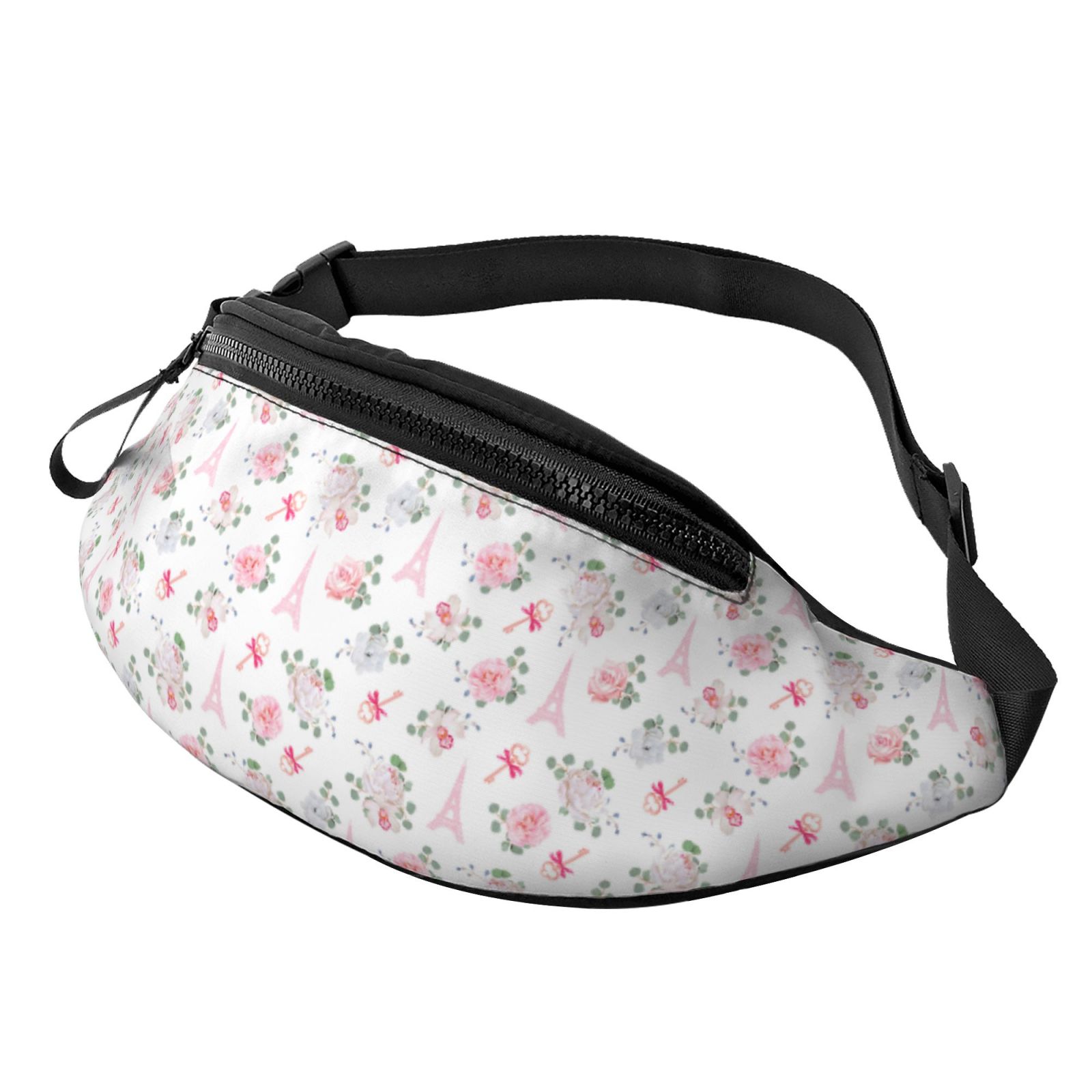 Eiffel Tower flower Fanny Packs Waist Bag Crossbody Bags for Women Men ...
