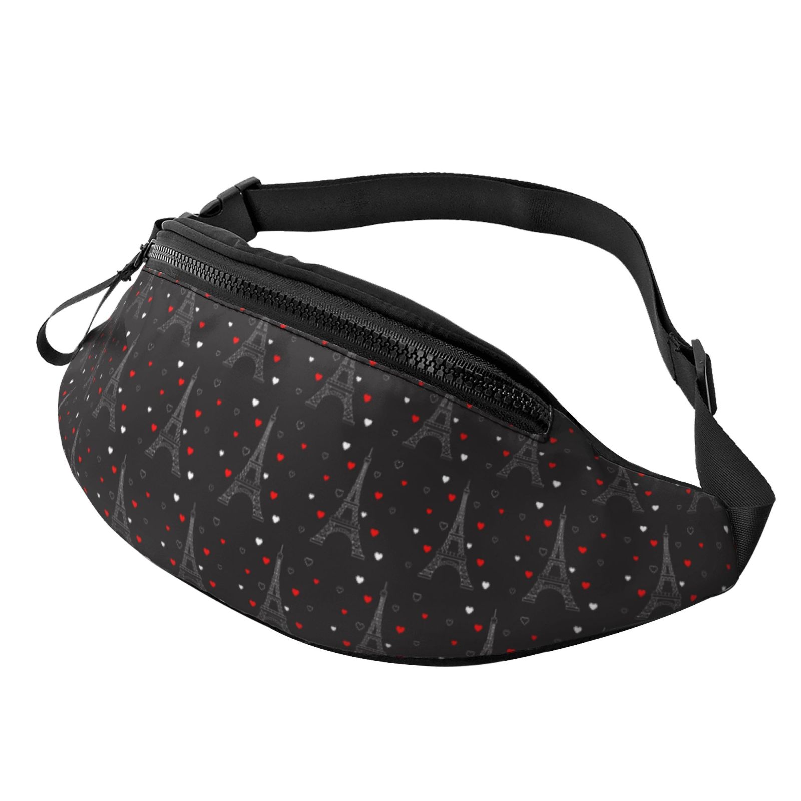 Eiffel Tower love heart Fanny Packs Waist Bag Crossbody Bags for Women ...