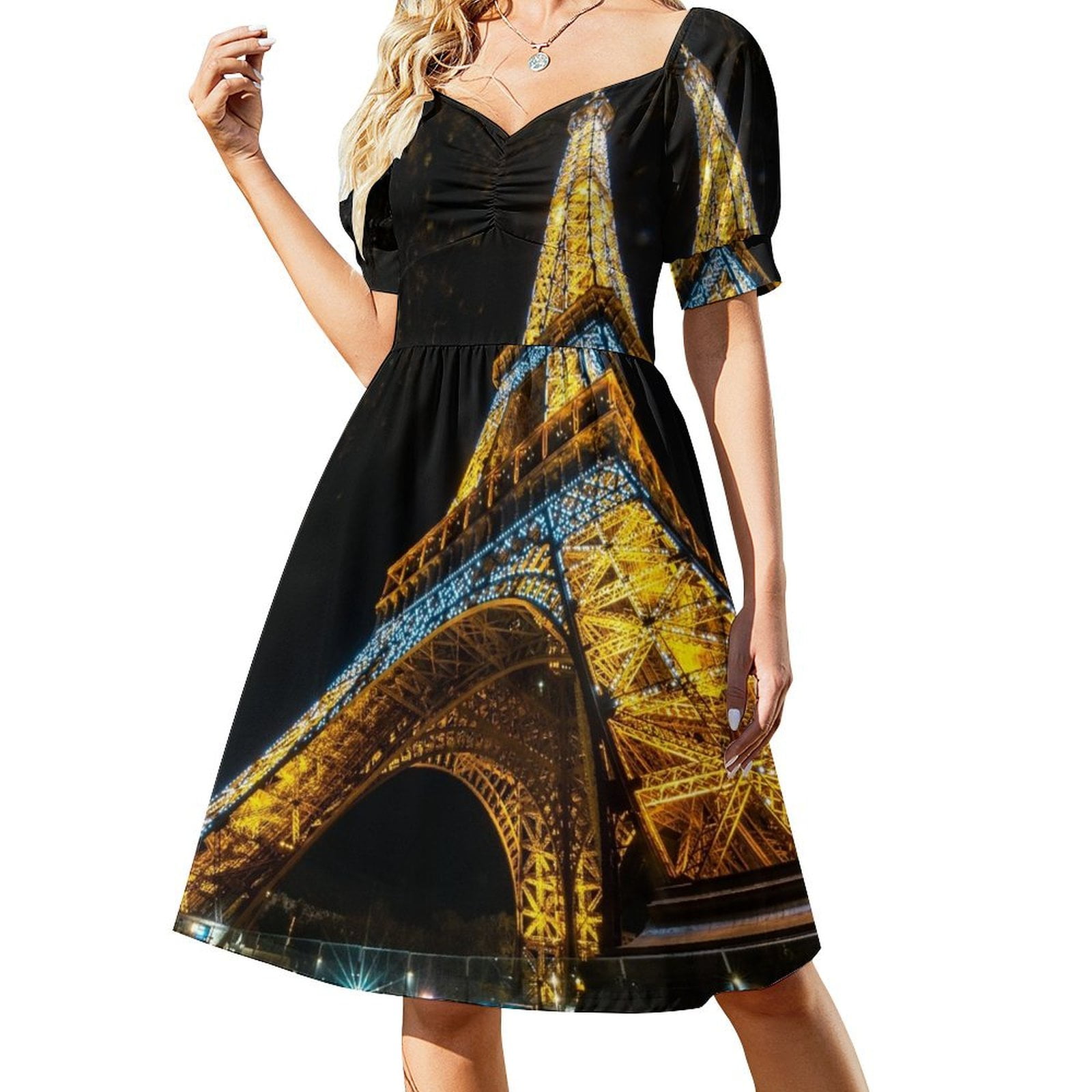 Eiffel Tower on a Cool Paris Night Dress women's clothing korea stylish ...