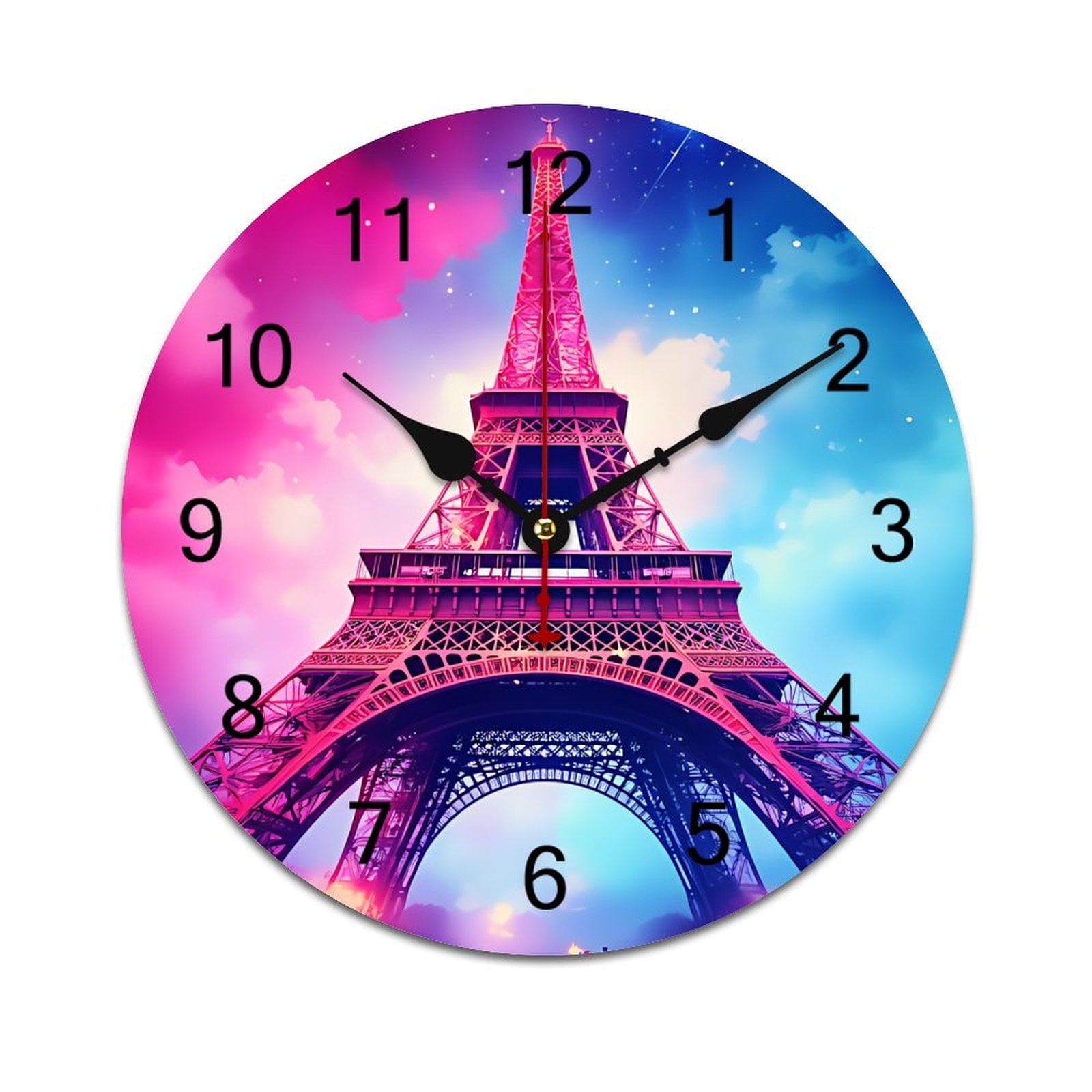 Eiffel Tower with Flowers Cherry Blossom Trees Time Decorative Wall ...