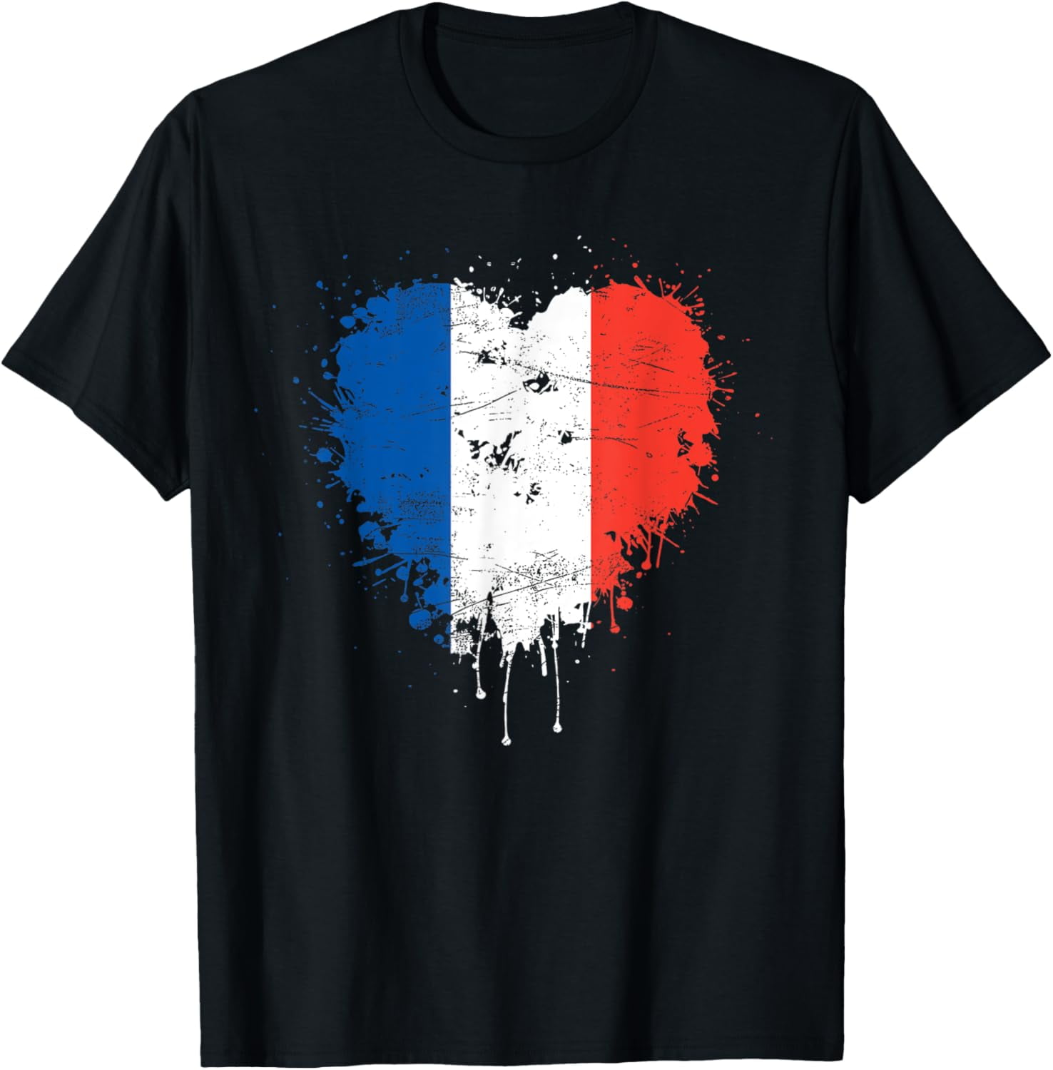 Eiffel Tower with France flag French Love Paris Souvenir T-Shirt ...