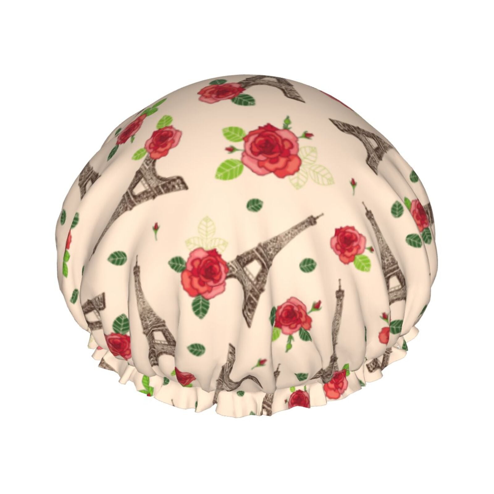 Eiffel Towers flower Shower Cap Reusable Waterproof, Double Waterproof ...