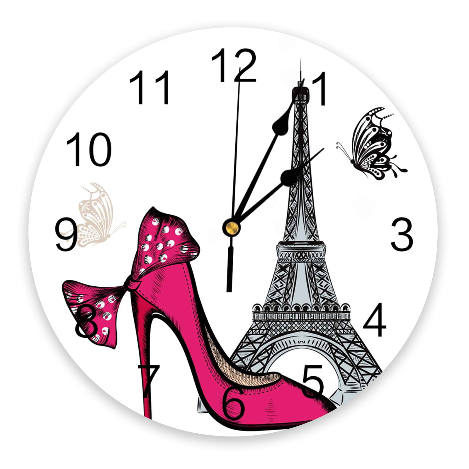 Eiffel tower Paris France Wall Clock Home r Bedroom Silent Oclock Watch ...