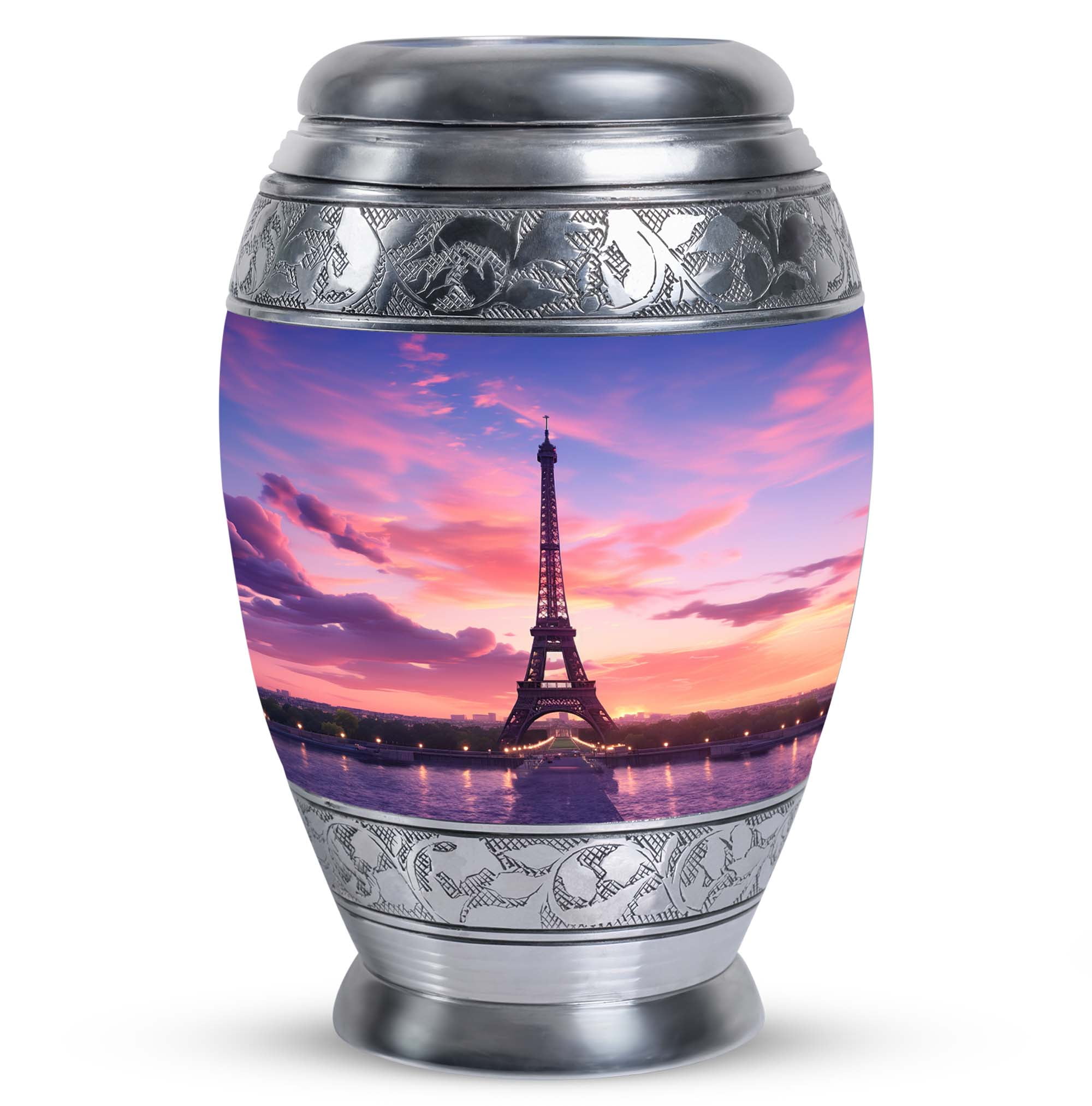 Eifil Tower Pink Sky View Memorial Urns And Keepsakes For Ashes ...