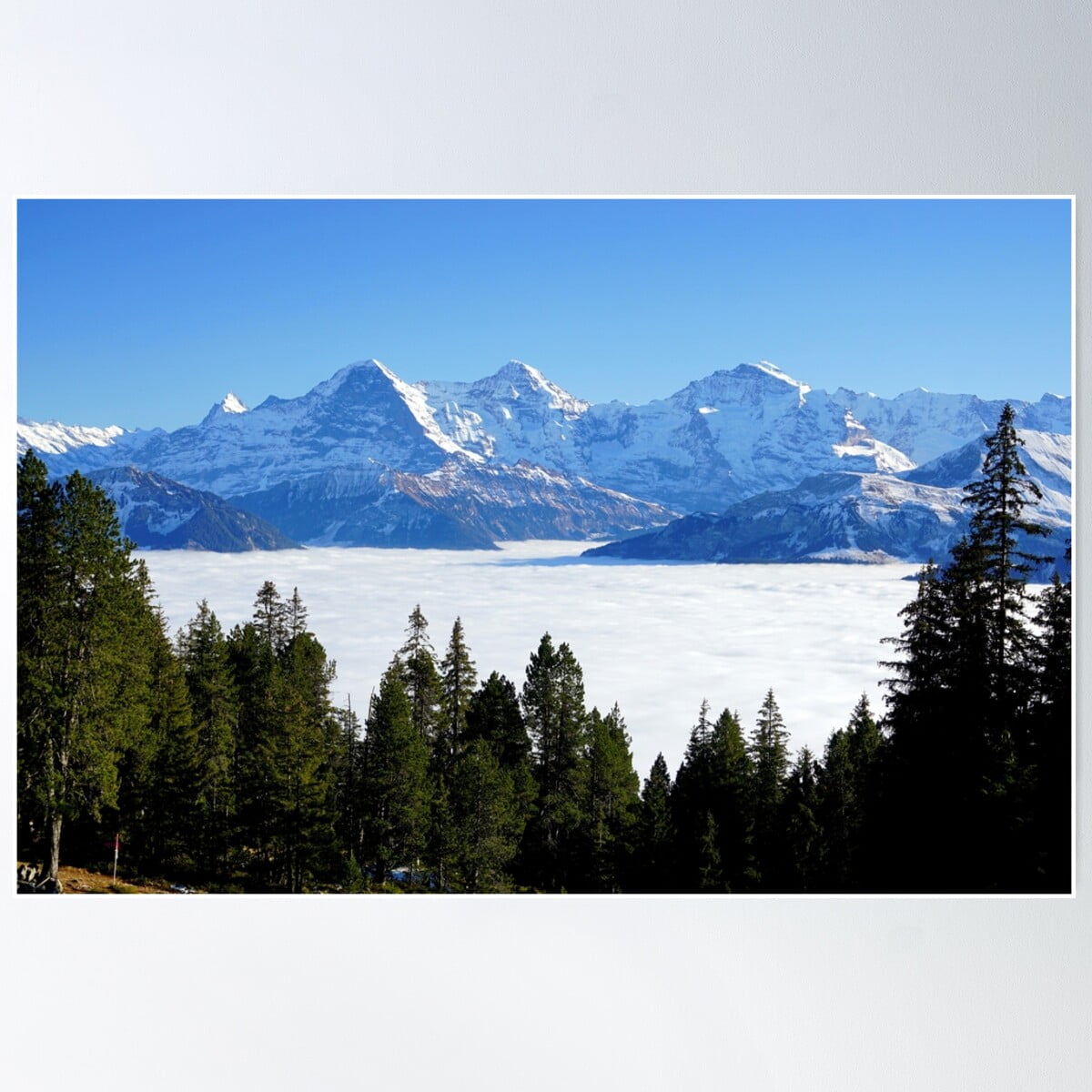 Eiger, Mönch And Jungfrau Alps Switzerland Poster Wall Art, Modern Wall ...