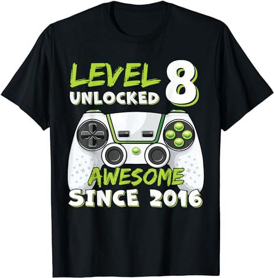 Eight 8th Birthday Decoration Boy 8yr 8 Year Old Birthday T-Shirt ...