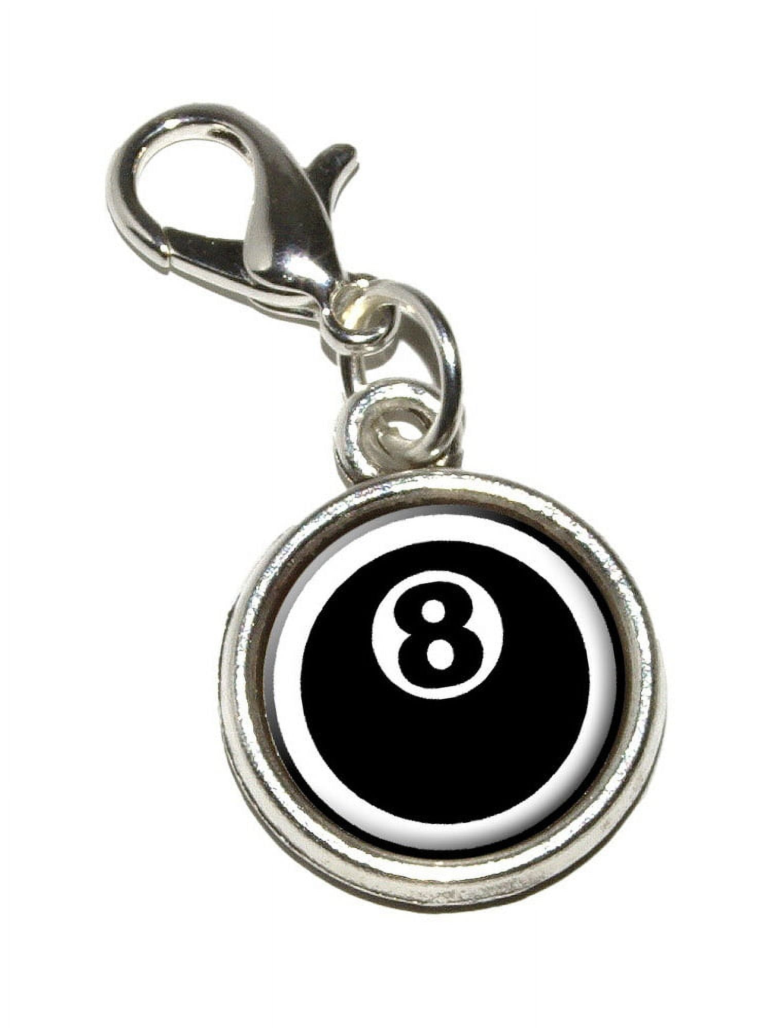 Eight Ball - Pool Billiards Bracelet Charm - Walmart.com
