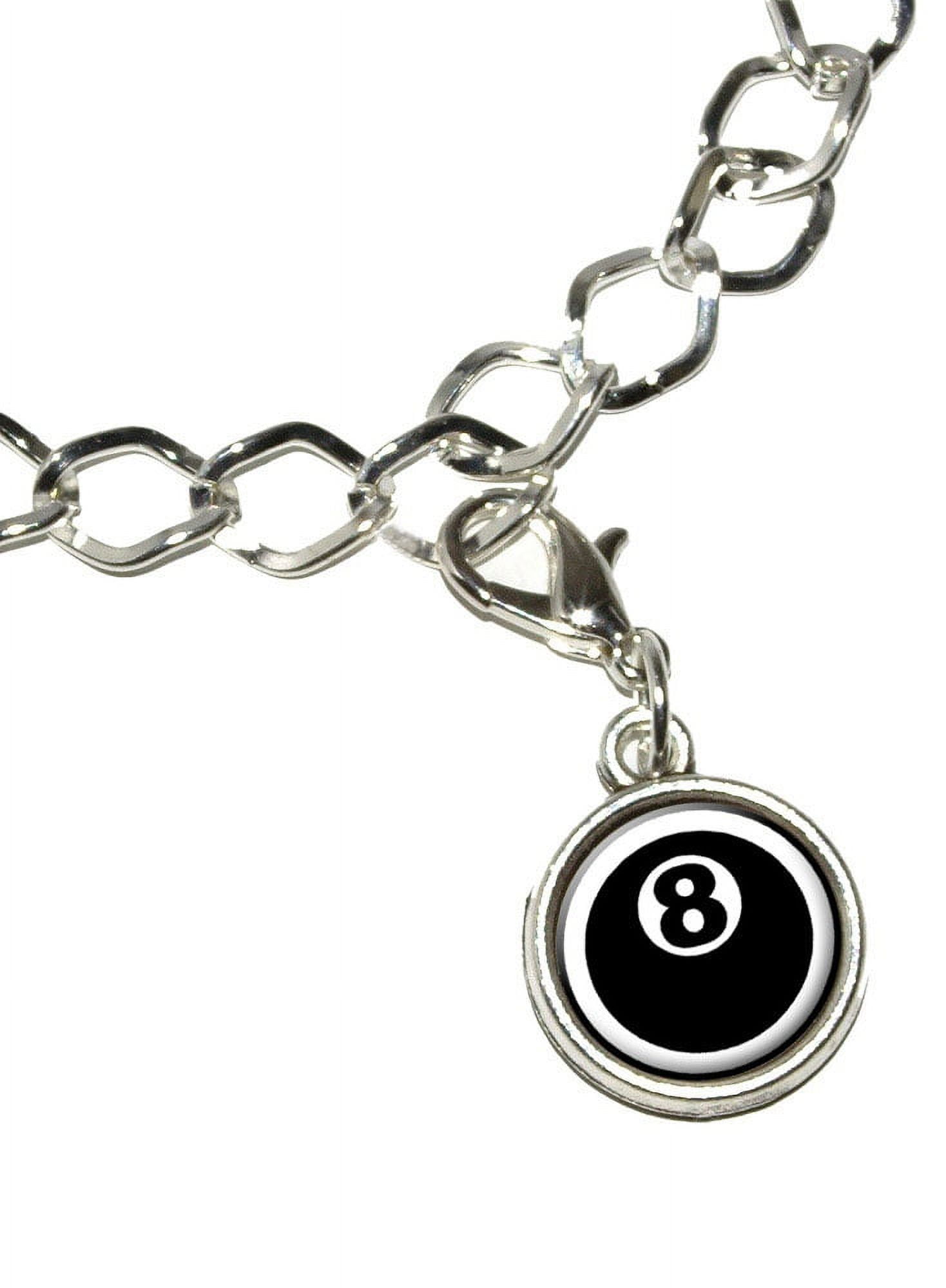 Eight Ball - Pool Billiards Bracelet Charm - Walmart.com