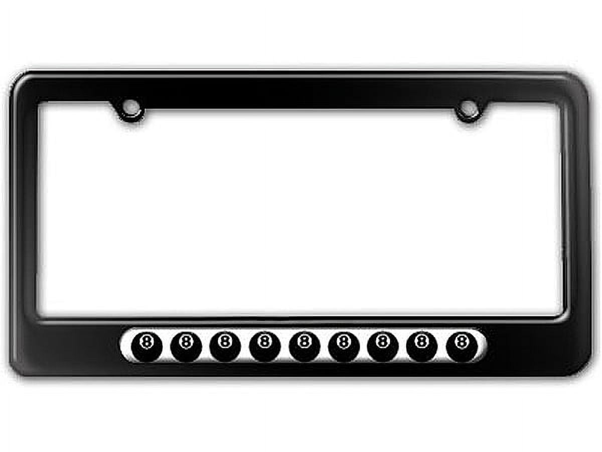 Eight Ball - Pool Billiards License Plate Frame - Walmart.com