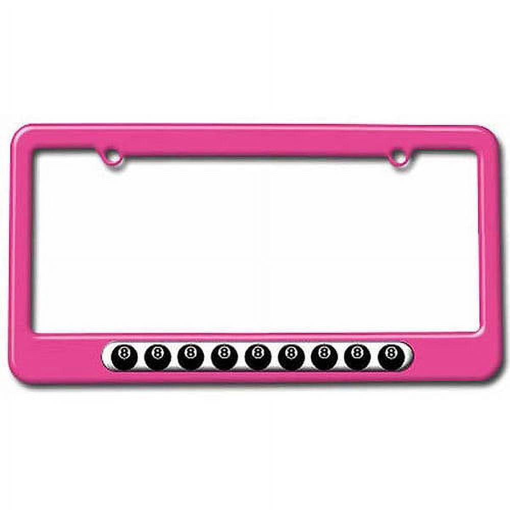 Eight Ball, Pool Billiards License Plate Tag Frame, Multiple Colors ...