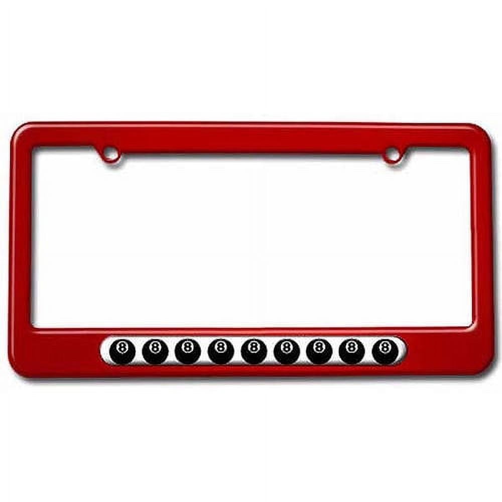 Eight Ball, Pool Billiards License Plate Tag Frame, Multiple Colors ...
