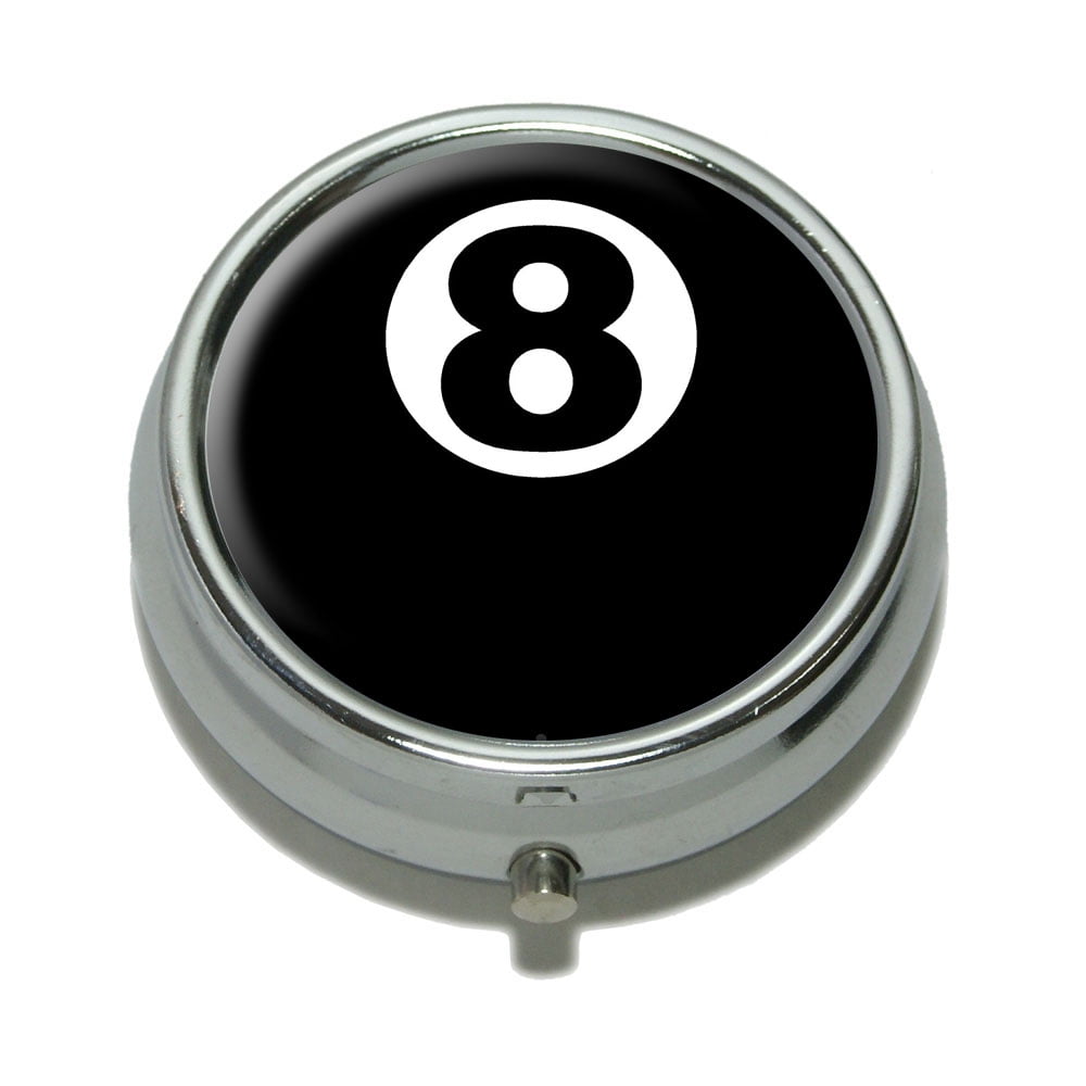 Eight Ball - Pool Billiards Pill Box - Walmart.com