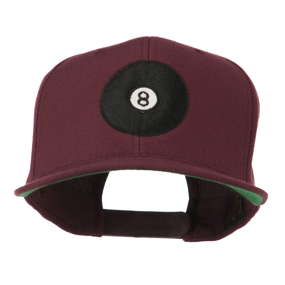 Eight Ball for Pool Embroidered Low Profile Dyed Cotton Twill Cap - Maroon OSFM - Walmart.com