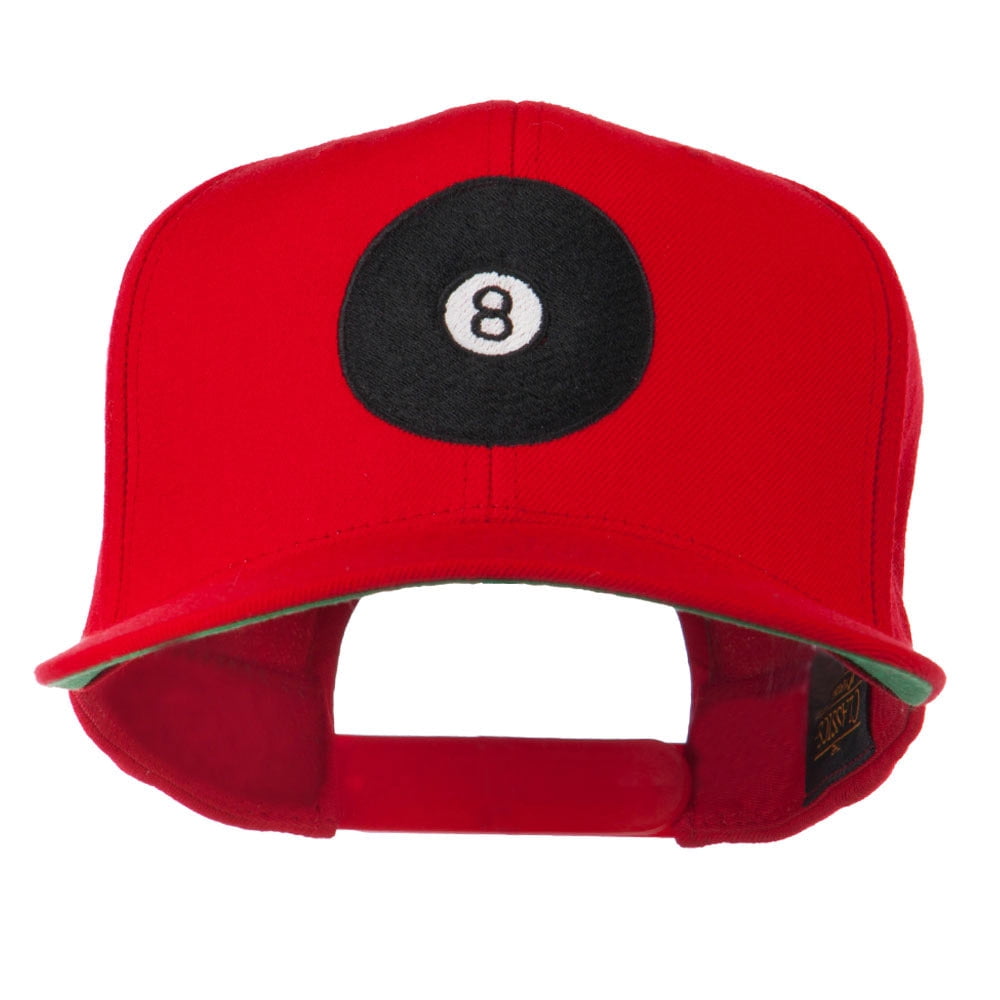 Eight Ball for Pool Embroidered Low Profile Dyed Cotton Twill Cap - Red ...