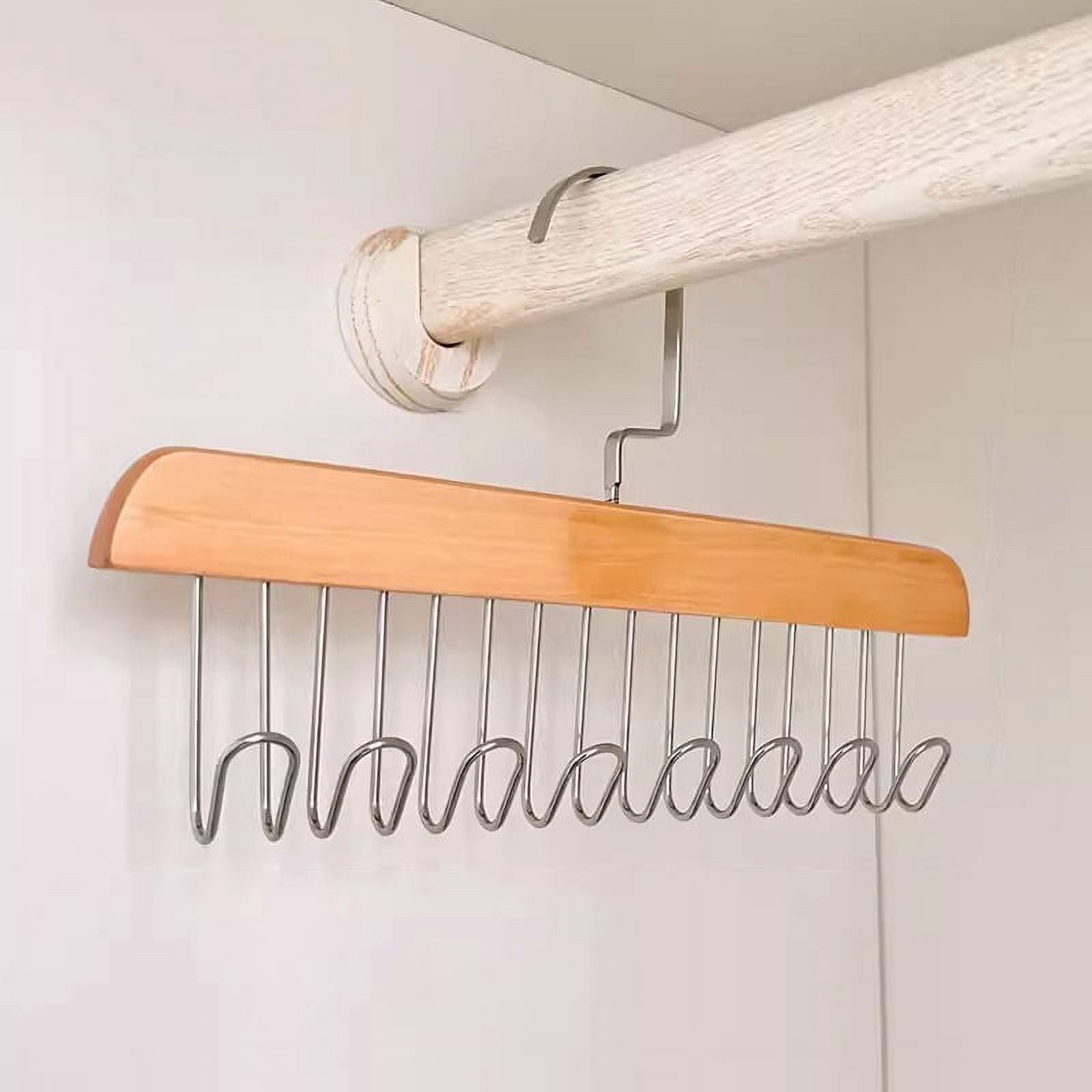Eight Hook Multi functional Solid Wood Clothes Hanger Household Clothes ...