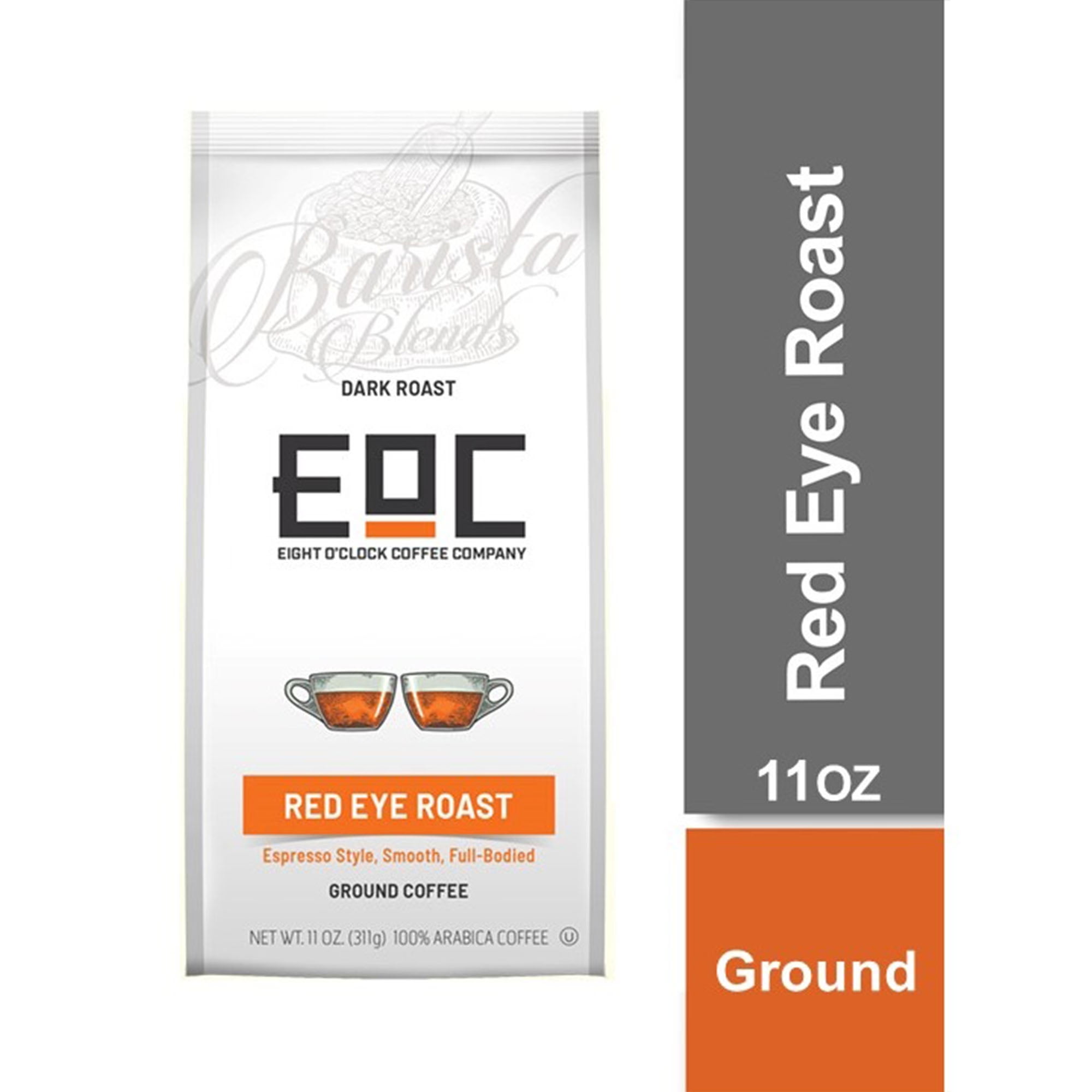 Eight O'Clock Barista Blends Red Eye Roast Dark Roast Ground Coffee, 11 ...