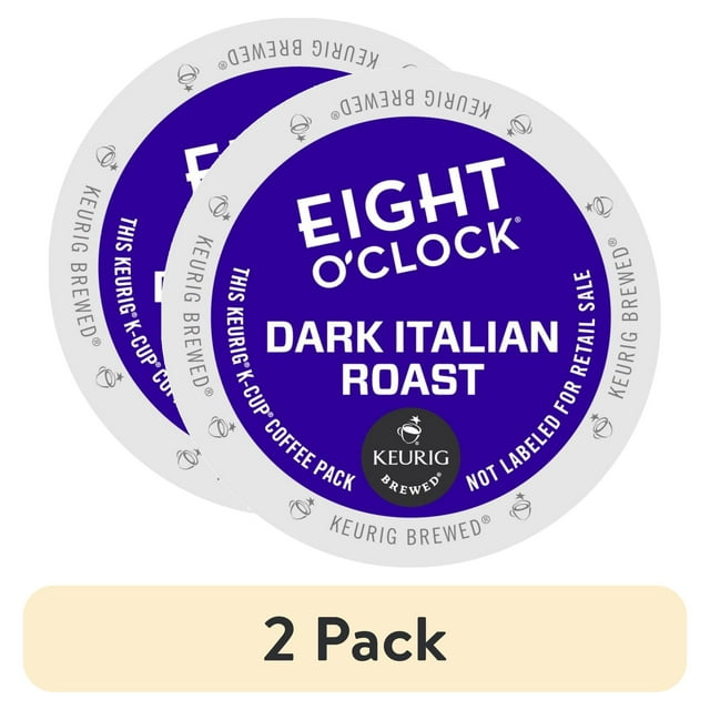 (2 pack) Eight O'clock Dark Italian Roast Coffee, K-Cup Portion Pack ...