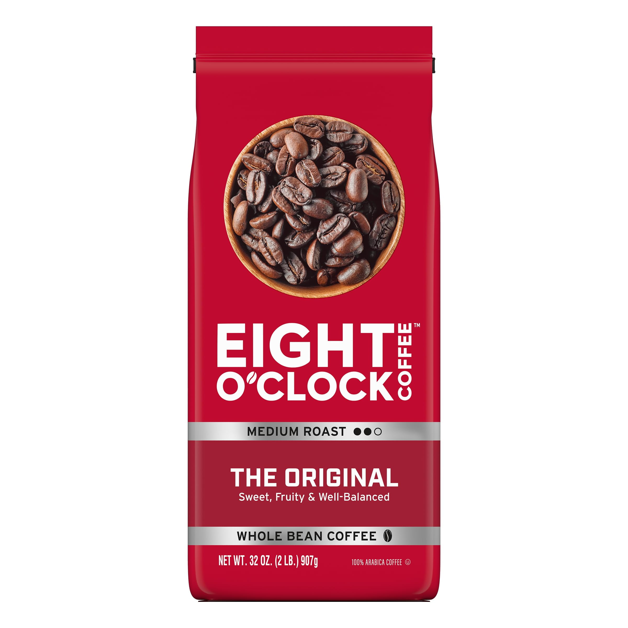 Eight Oclock Coffee The Original, 32 Ounce (Pack Of 1) Medium Roast Whole Bean Coffee, Sweet ...