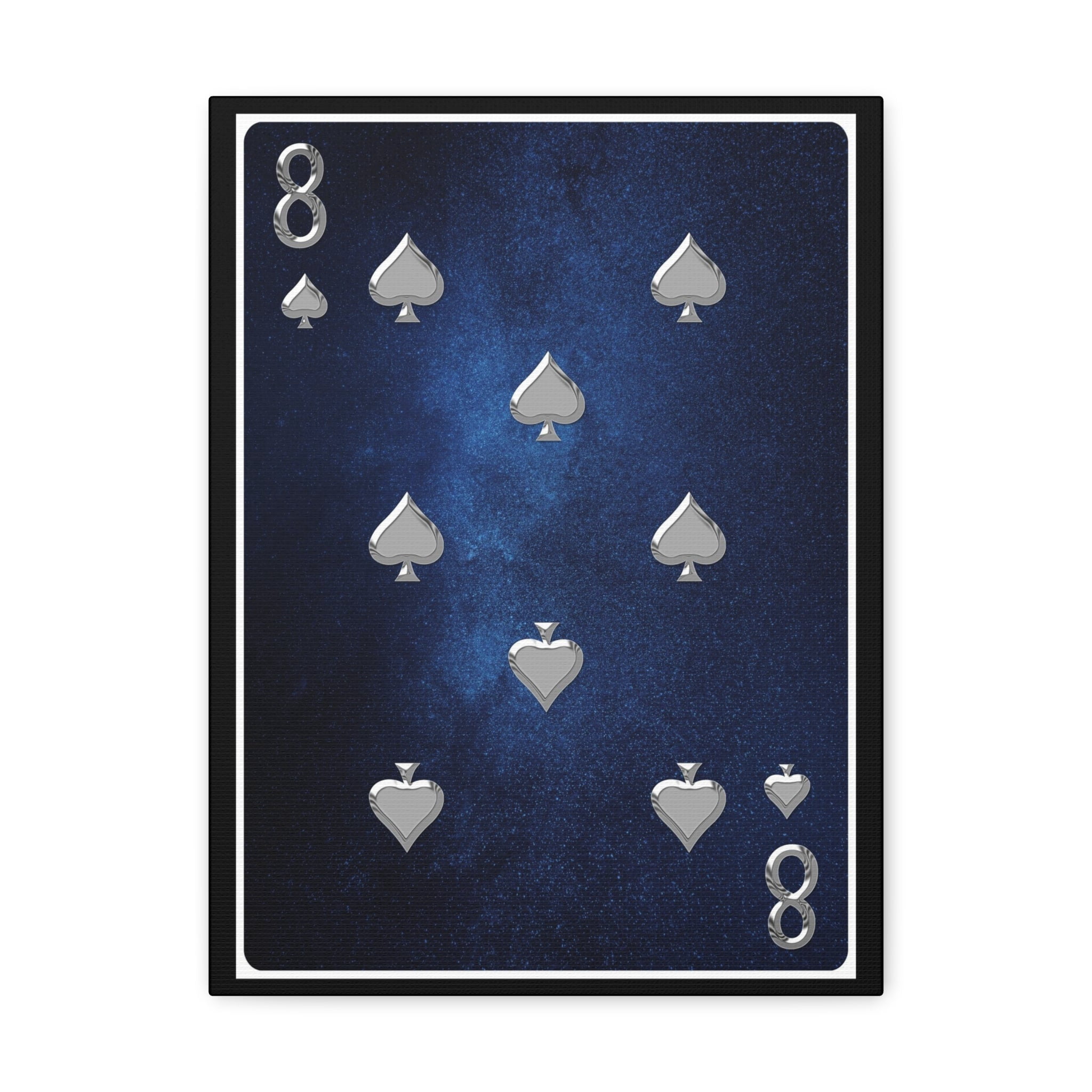 Eight Of Spades Space Background Playing Card Canvas Wall Art for Home ...