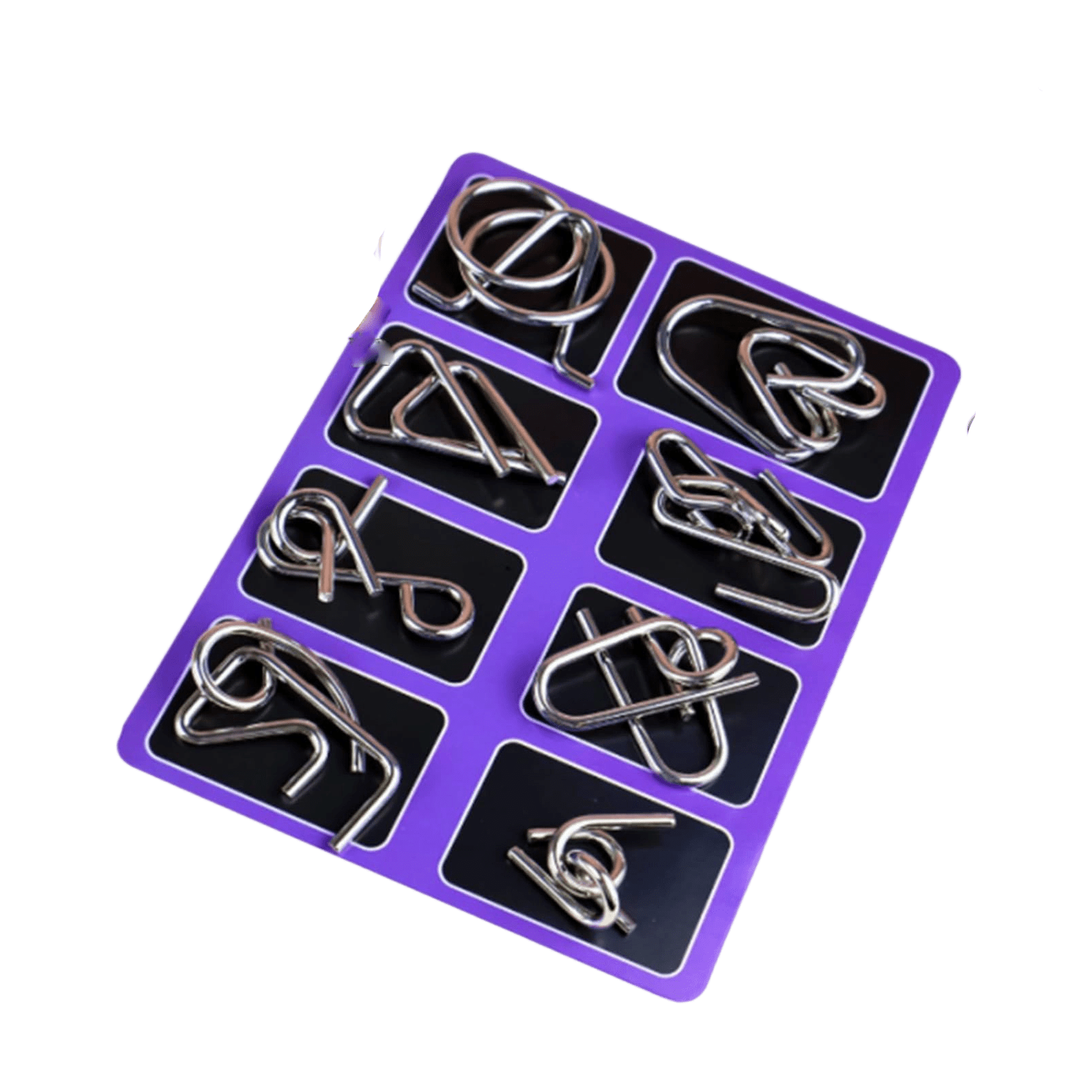 Eight-Piece Metal Wire Puzzles, Metal Puzzles Home Party Challenge ...