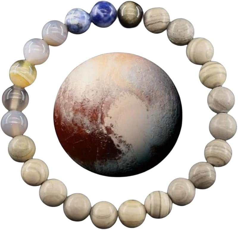 Eight Planets Bead Bracelet Men Women Natural Stone Universe Solar ...