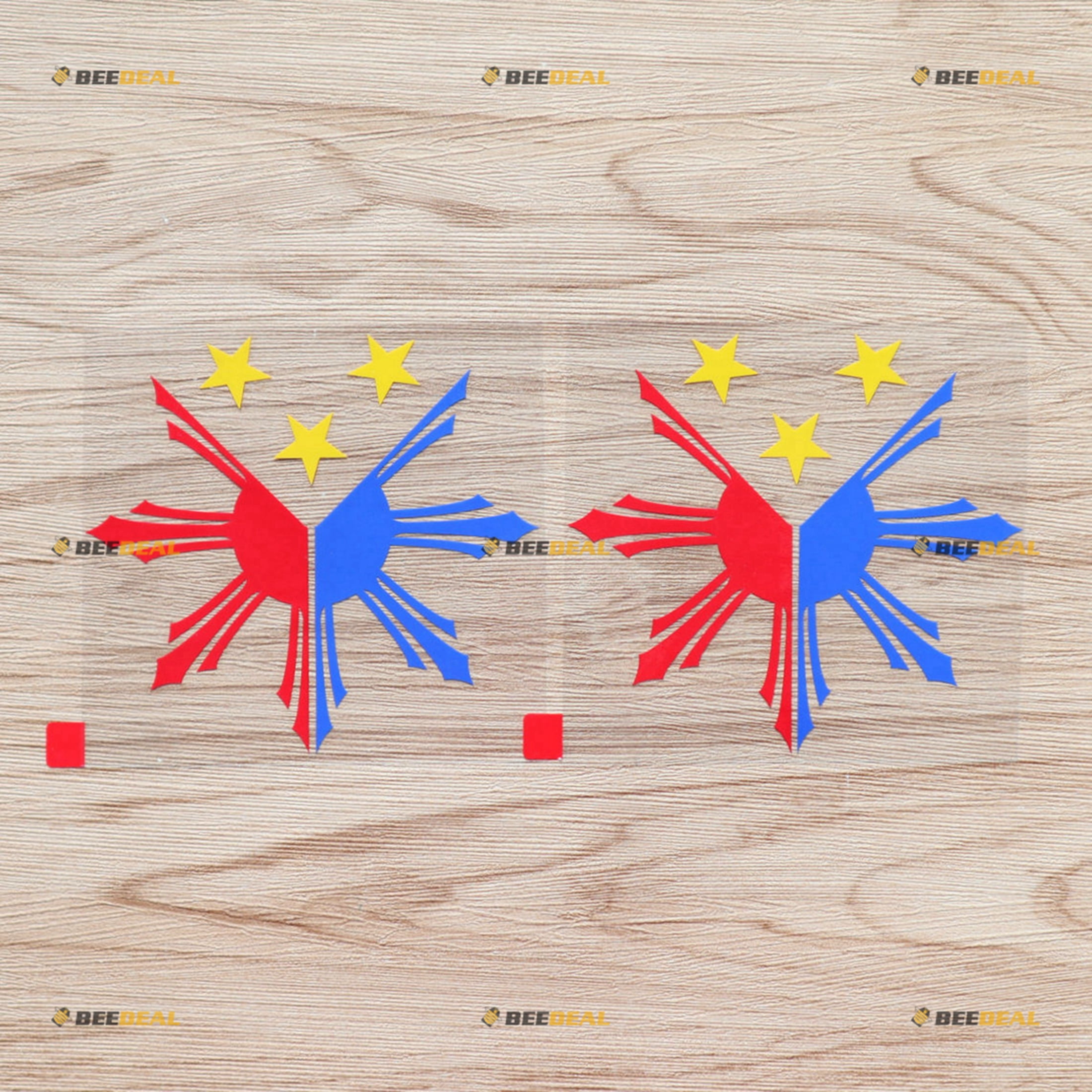 Eight-Ray Sun Stars Philippines Flag 3 Colors Pilipinas Vinyl Decal ...